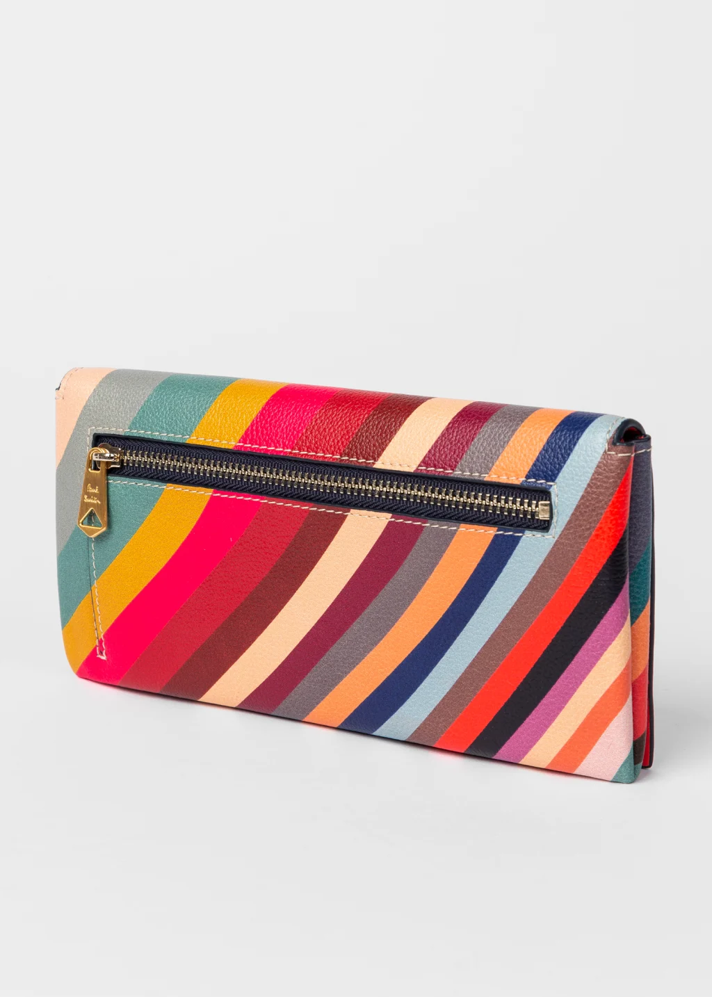 Women's 'Swirl' Print Leather Tri-Fold Purse