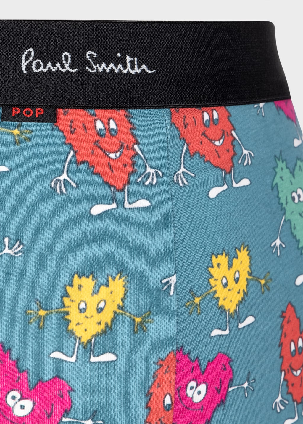 Men's Blue 'Furry Hearts' Print Boxer Briefs