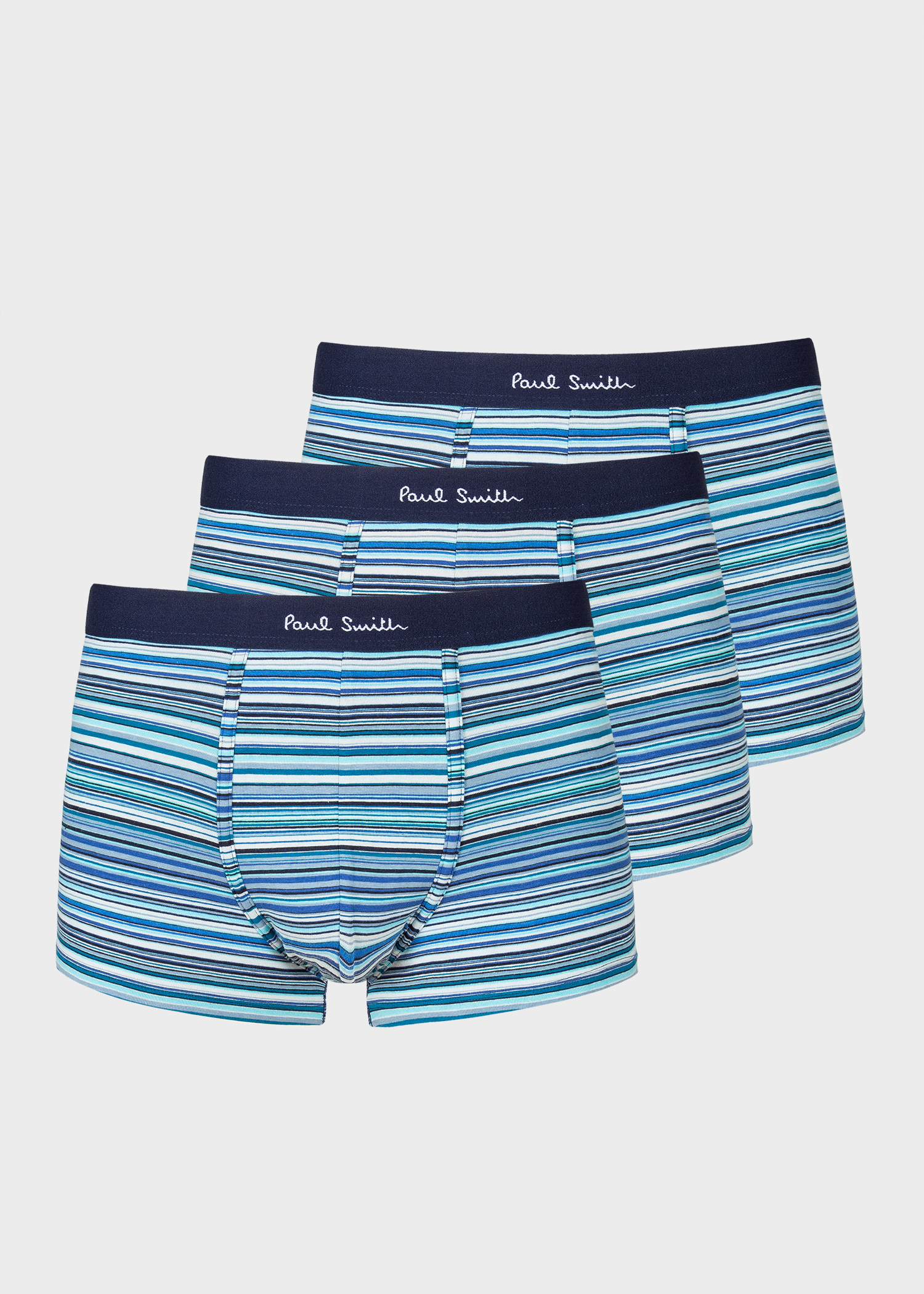 Lot De Trois Boxer-Slips Homme 'Signature Stripe' Bleus