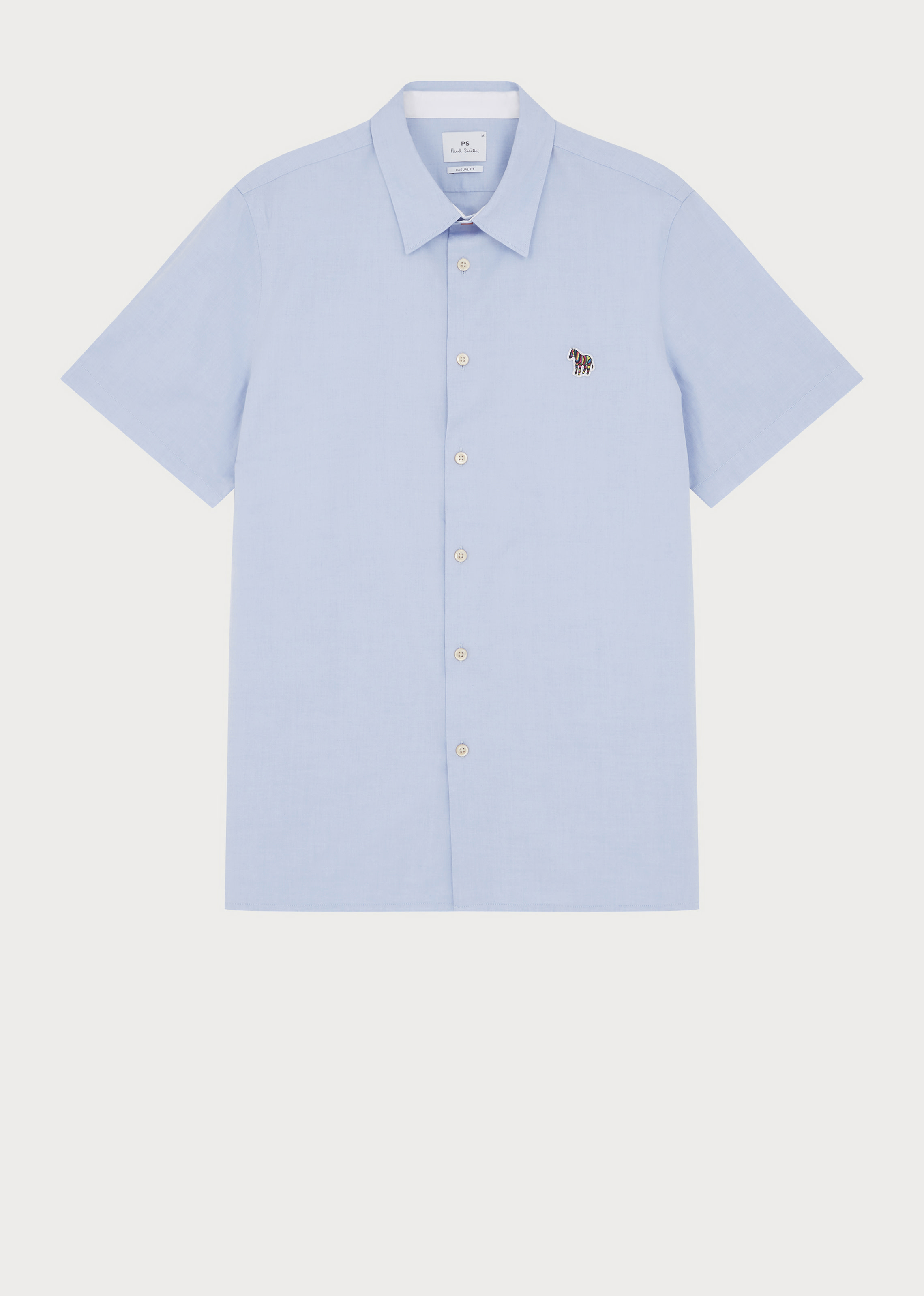 PS Paul Smith Blue Cotton Zebra Short-Sleeve Shirt | King's Cross