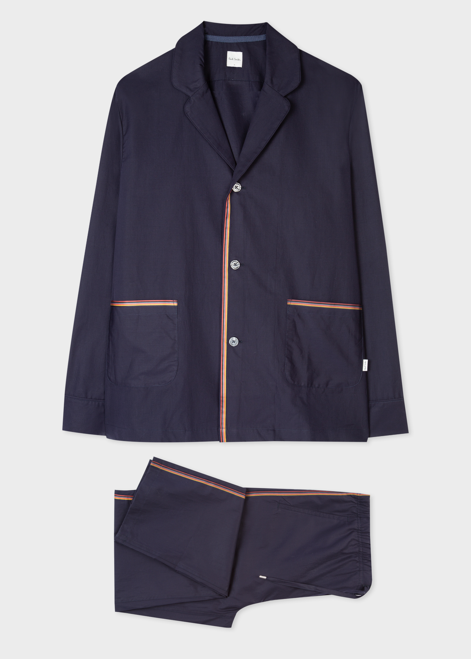 Men's Navy 'Artist Stripe' Cotton Pyjamas