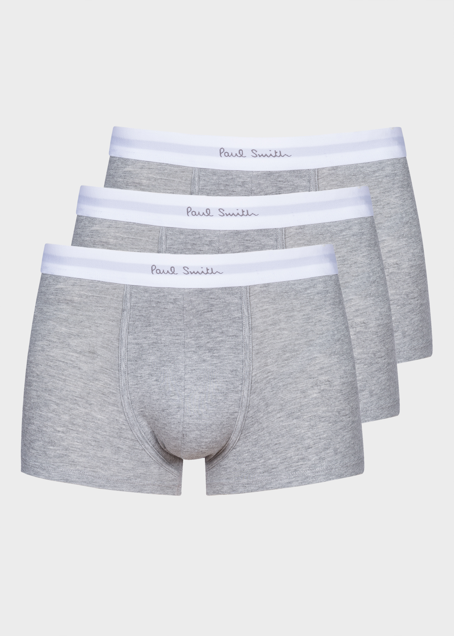 Grey Organic Cotton Low-Rise Boxer Briefs Three Pack