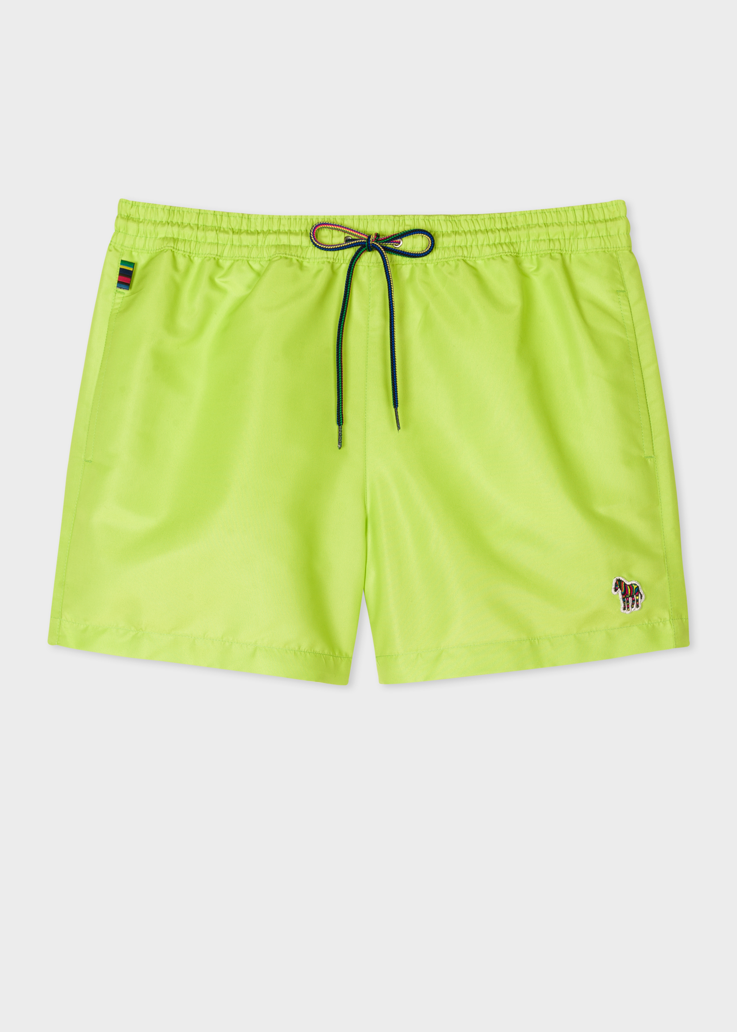 Short de Bain Homme Citron Vert Logo Zebra