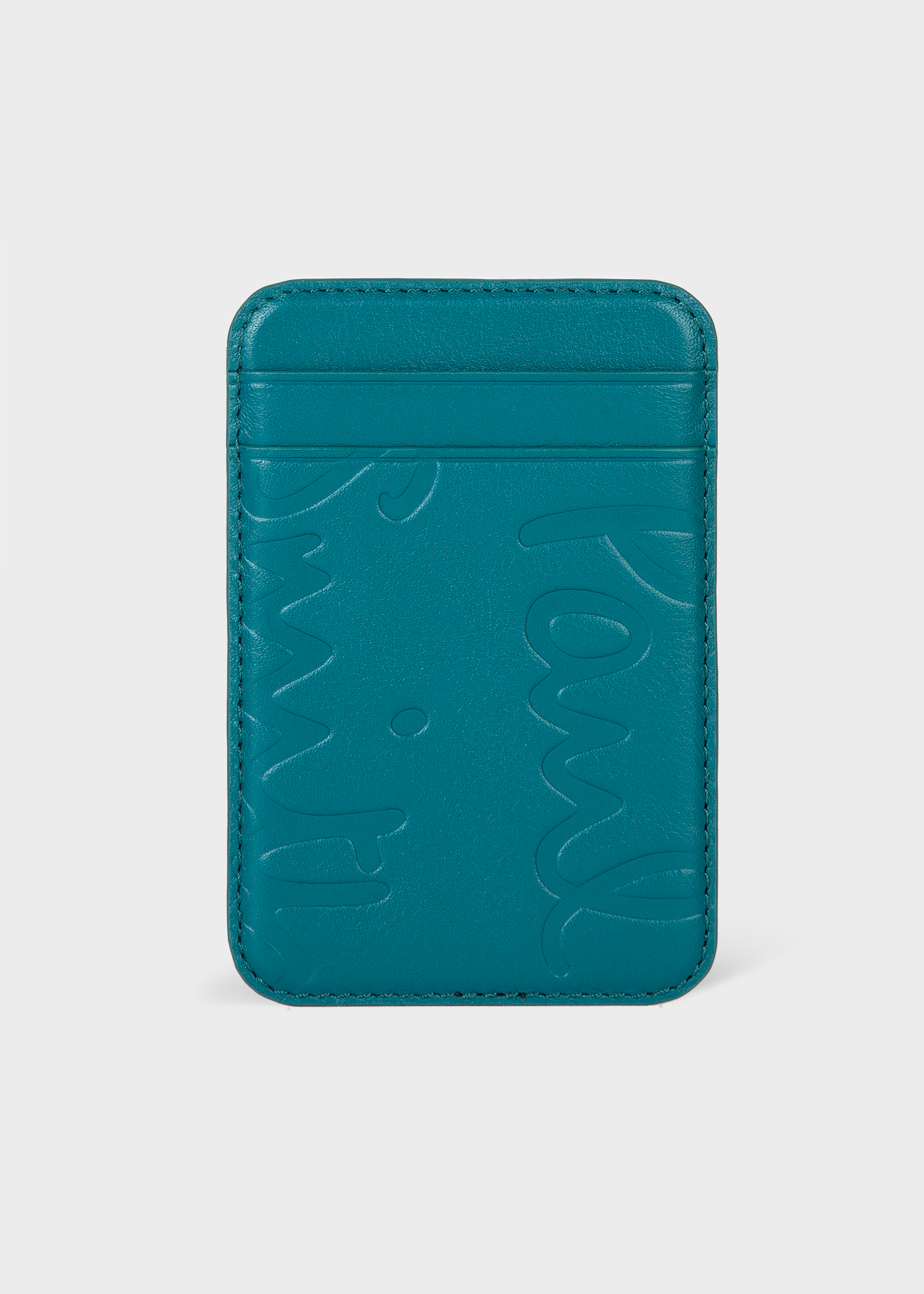 Paul Smith + Native Union Teal Leather Magsafe Magnetic iPhone Wallet ...
