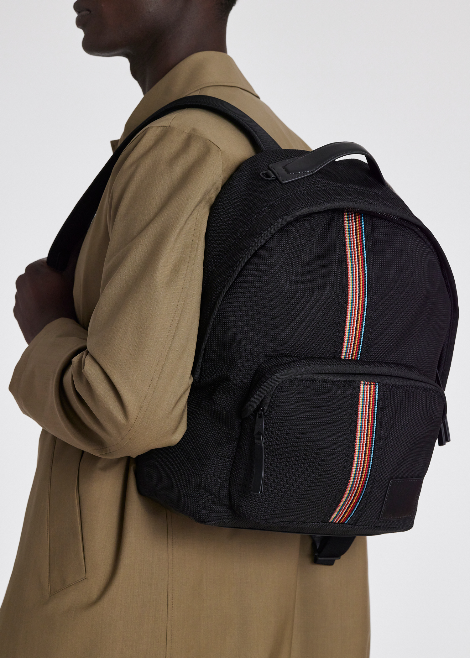 Paul Smith Black 'Signature Stripe' Backpack | King's Cross