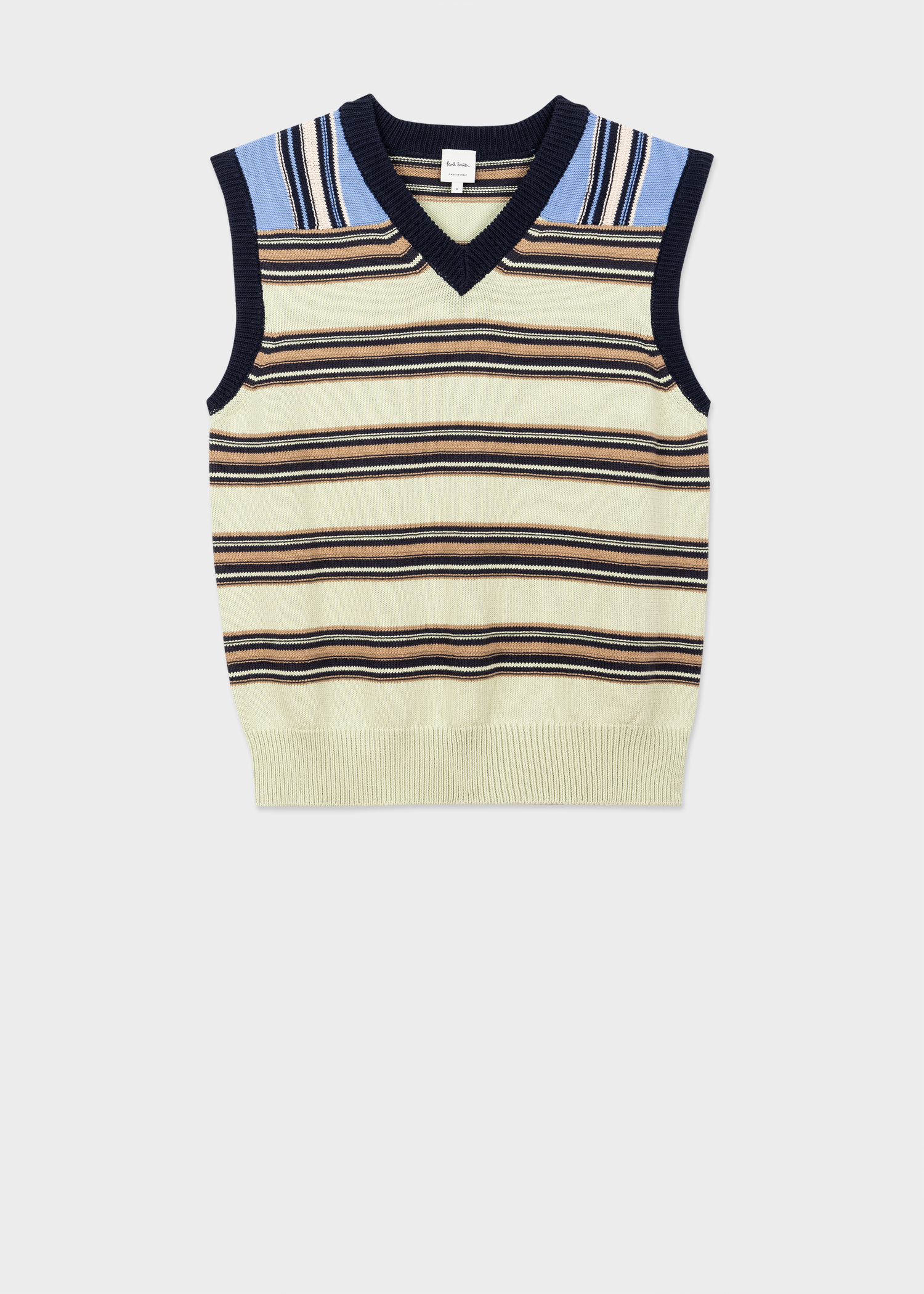 Men's Mix-Up Stripe Cotton-Blend Knitted Vest