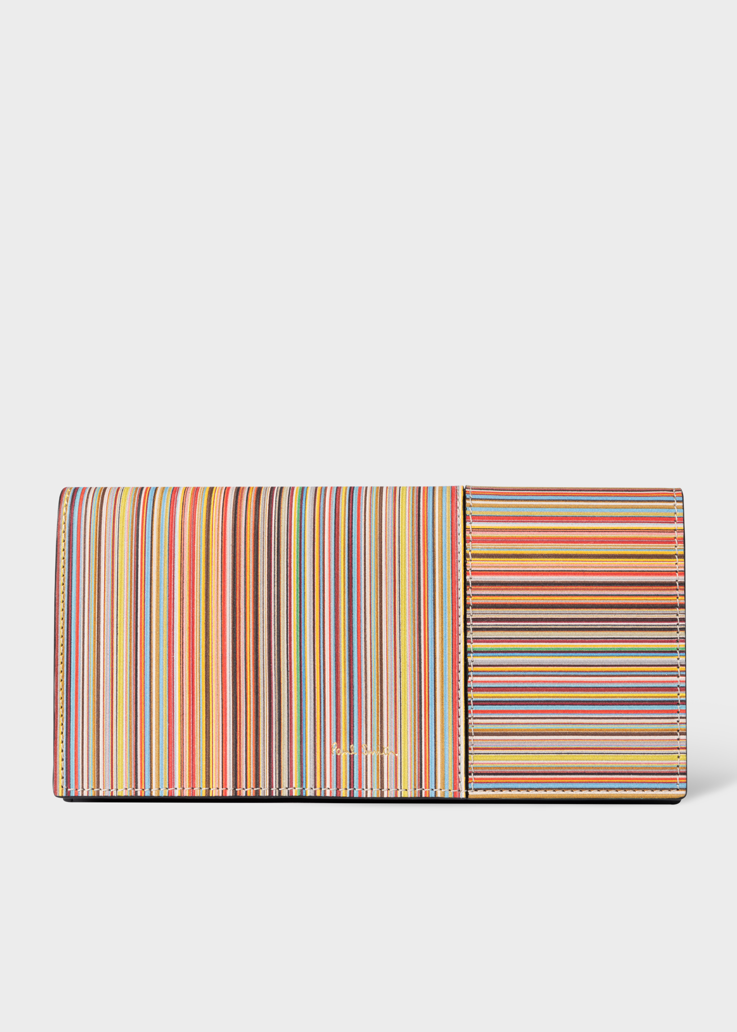 Women's Leather 'Signature Stripe' Tri-Fold Purse
