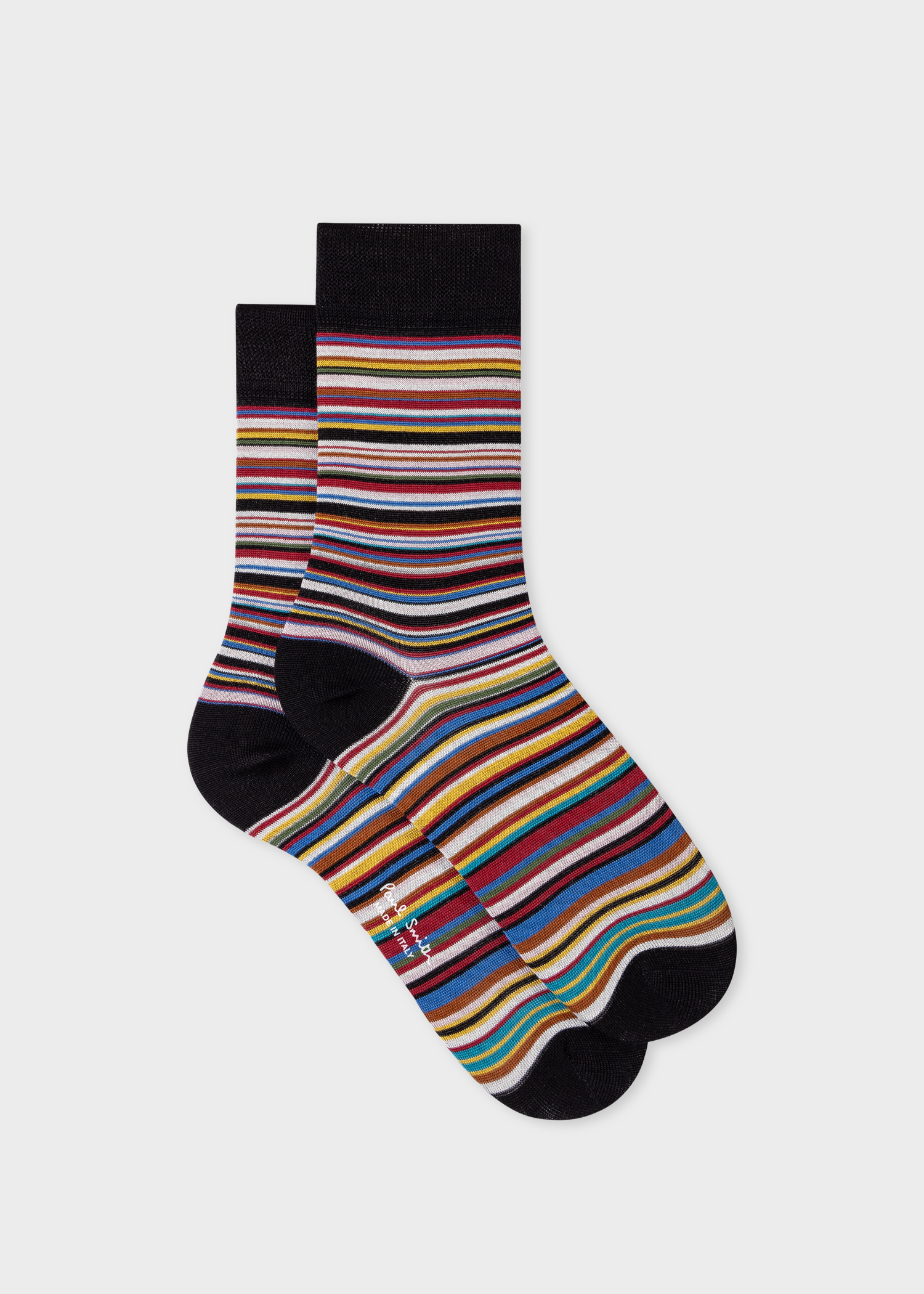 Women's 'Signature Stripe' Silk-Mix Socks