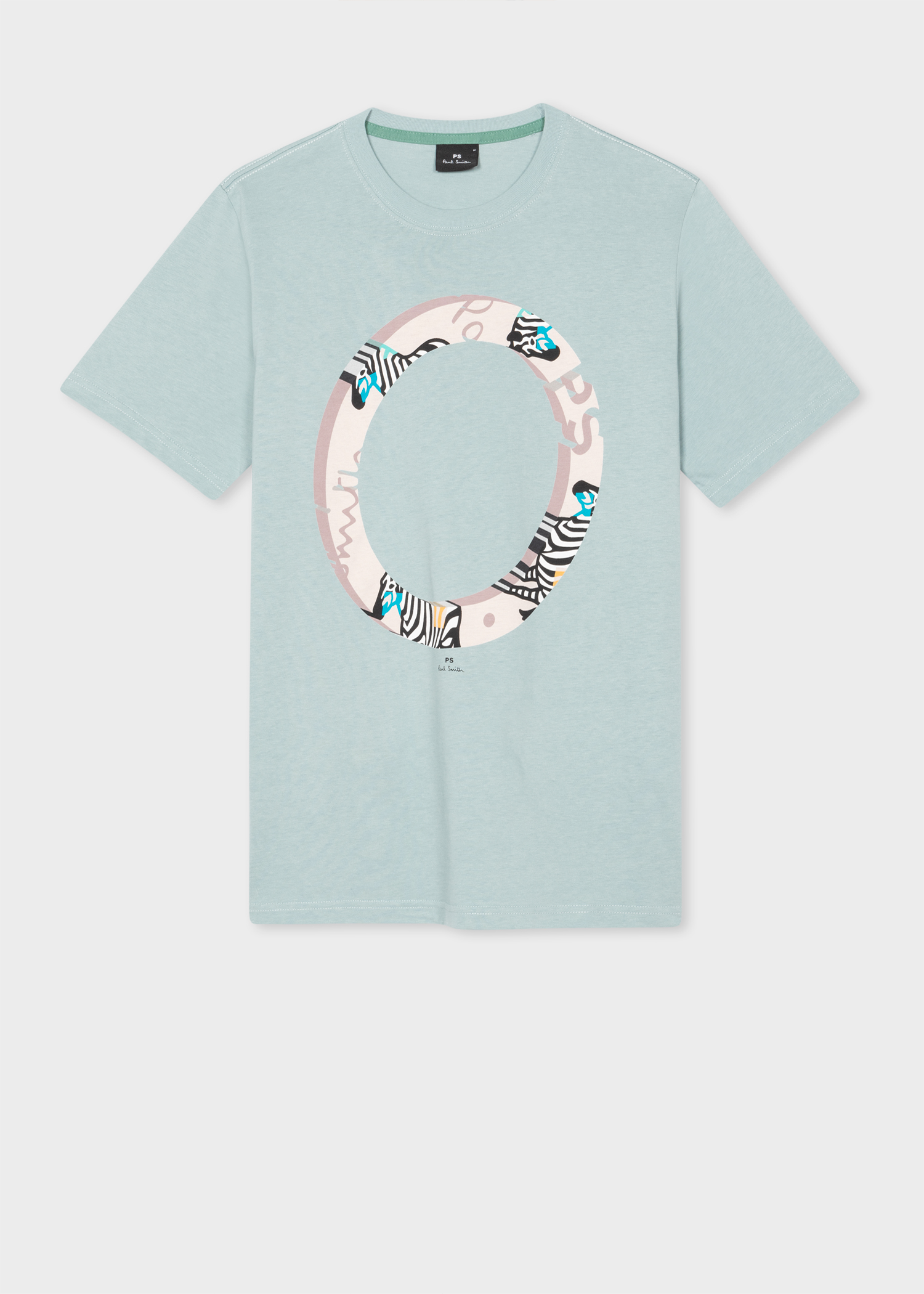 Men's Pale Blue 'Zebra Ring' T-Shirt