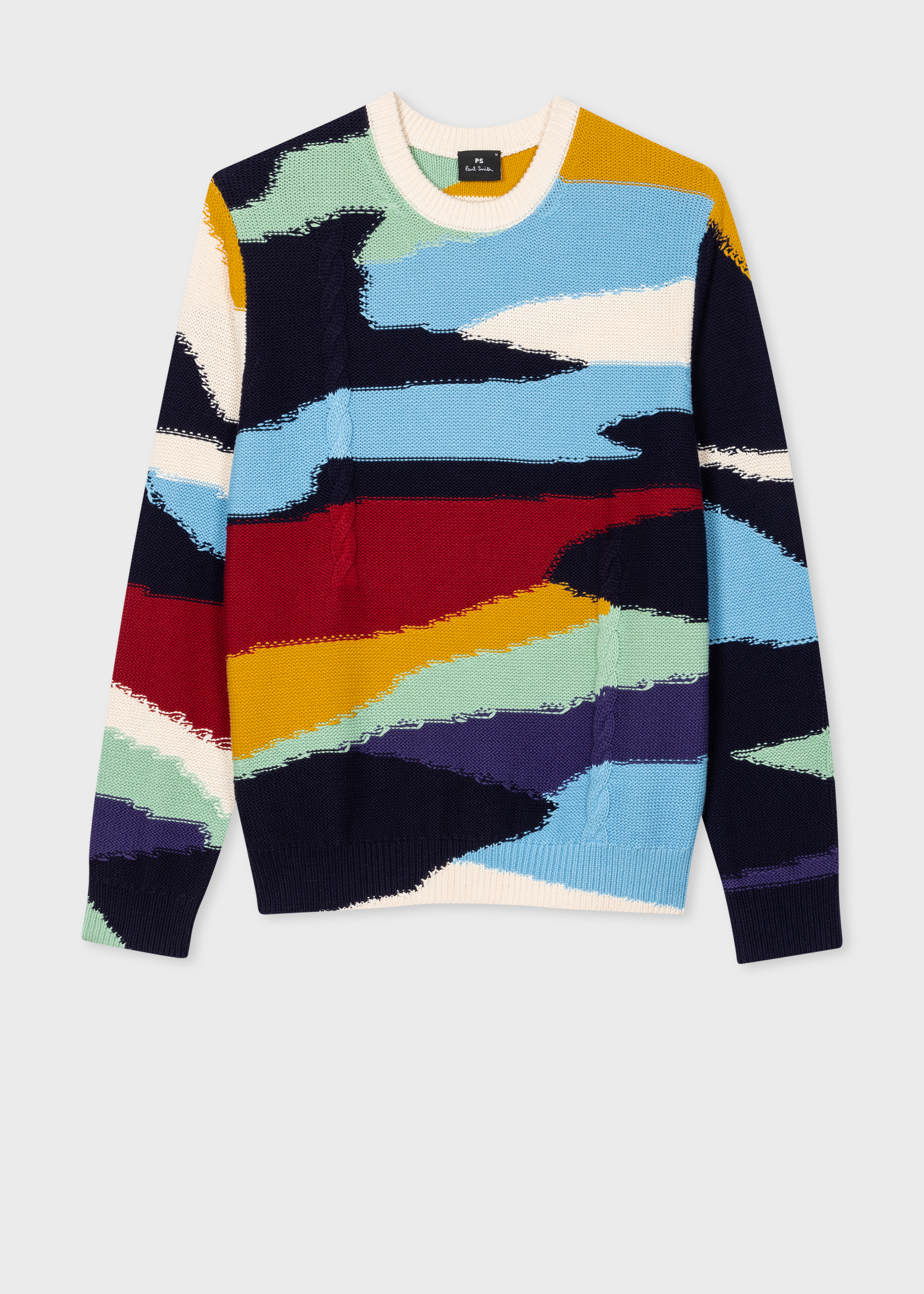 Men's Multicolour Cotton 'Plains' Sweater