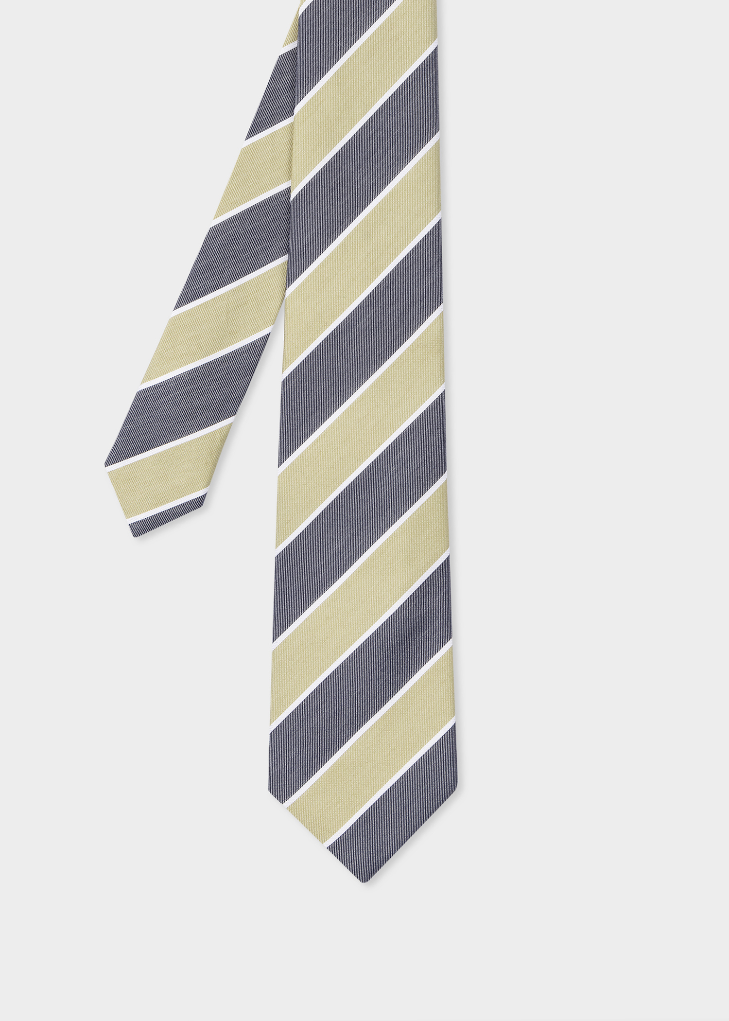 Men's Sage Green Block Stripe Tie