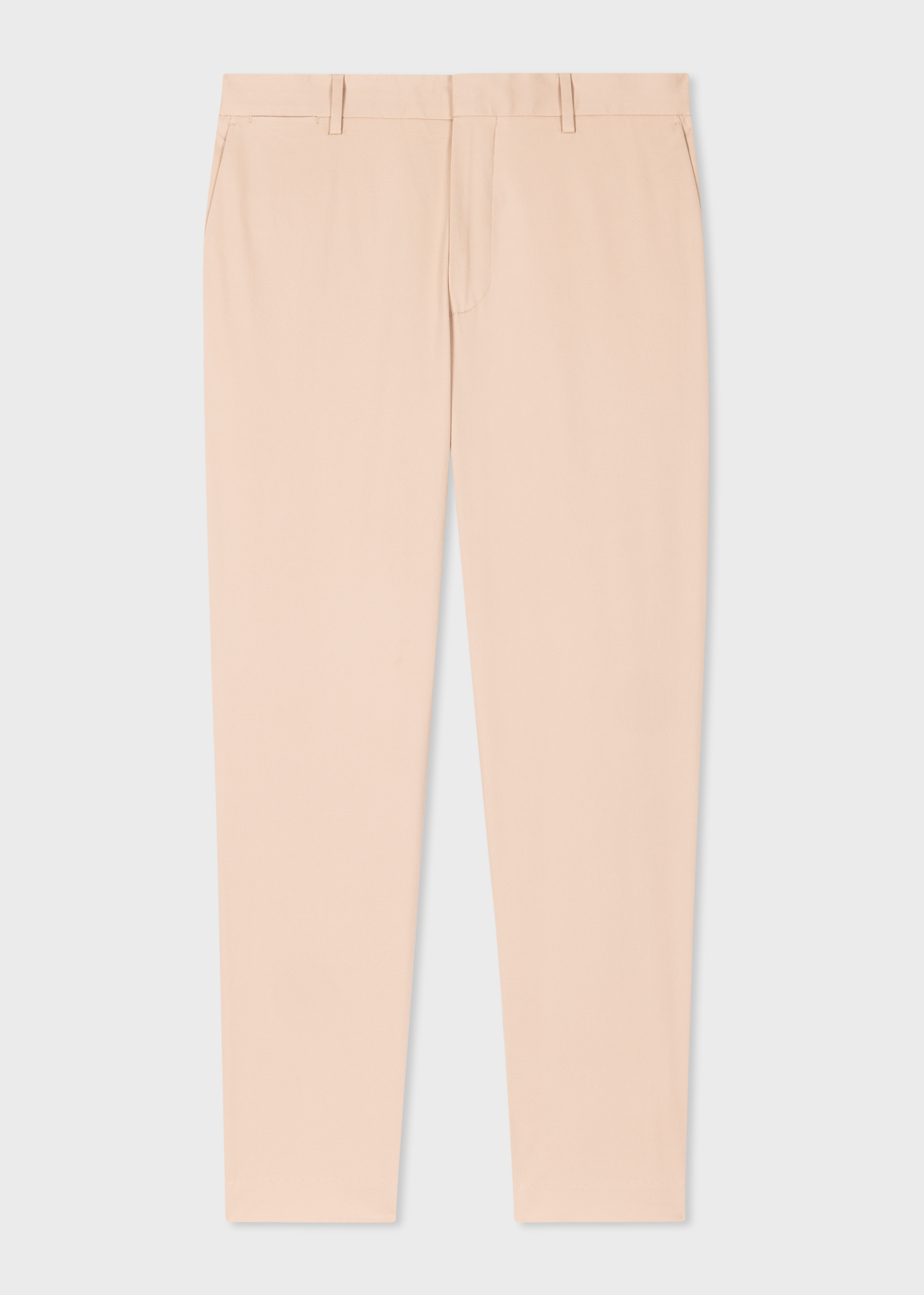 Tapered-Fit Light Tan Fine Cotton-Twill Chinos