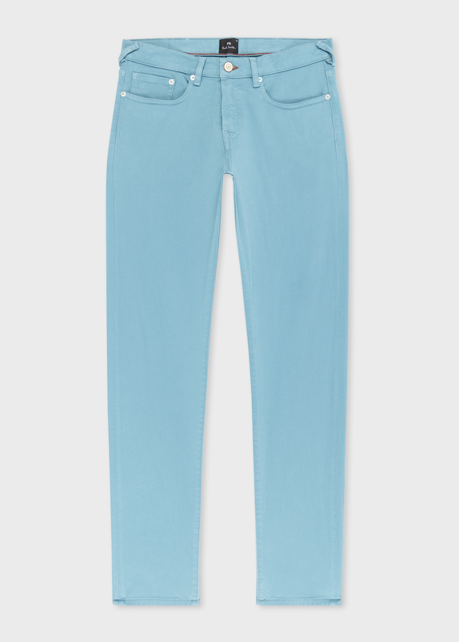 Men's Tapered-Fit Powder Blue Garment-Dyed Jeans