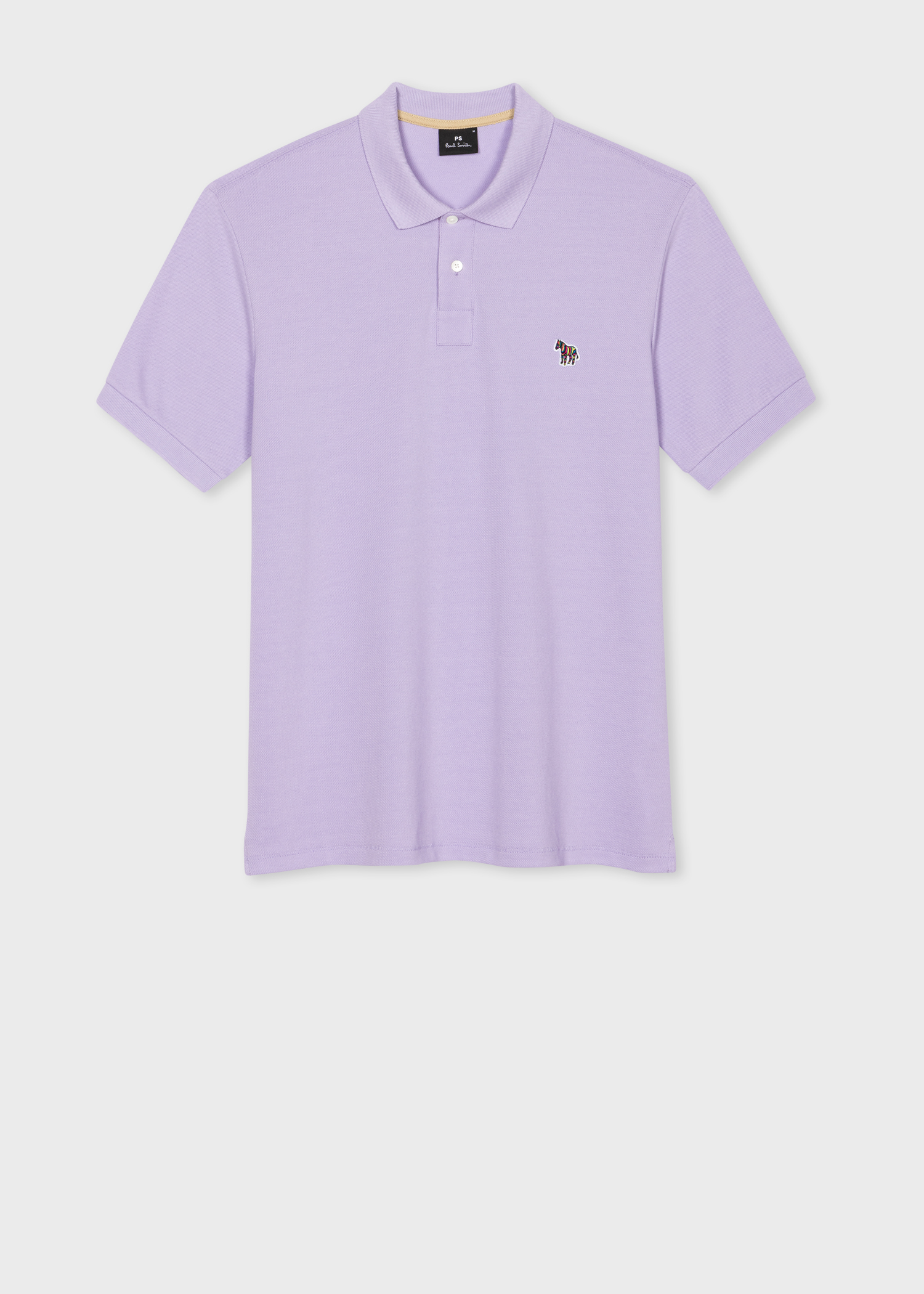 Men's Lilac Organic Cotton Zebra Polo Shirt