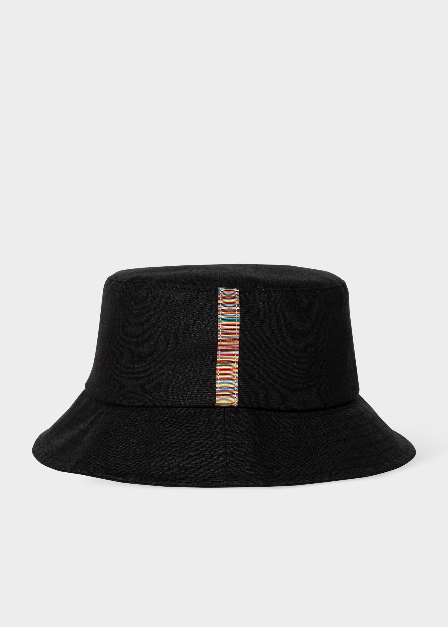 Bob Homme Noir à Liseré "Signature Stripe" en Lin