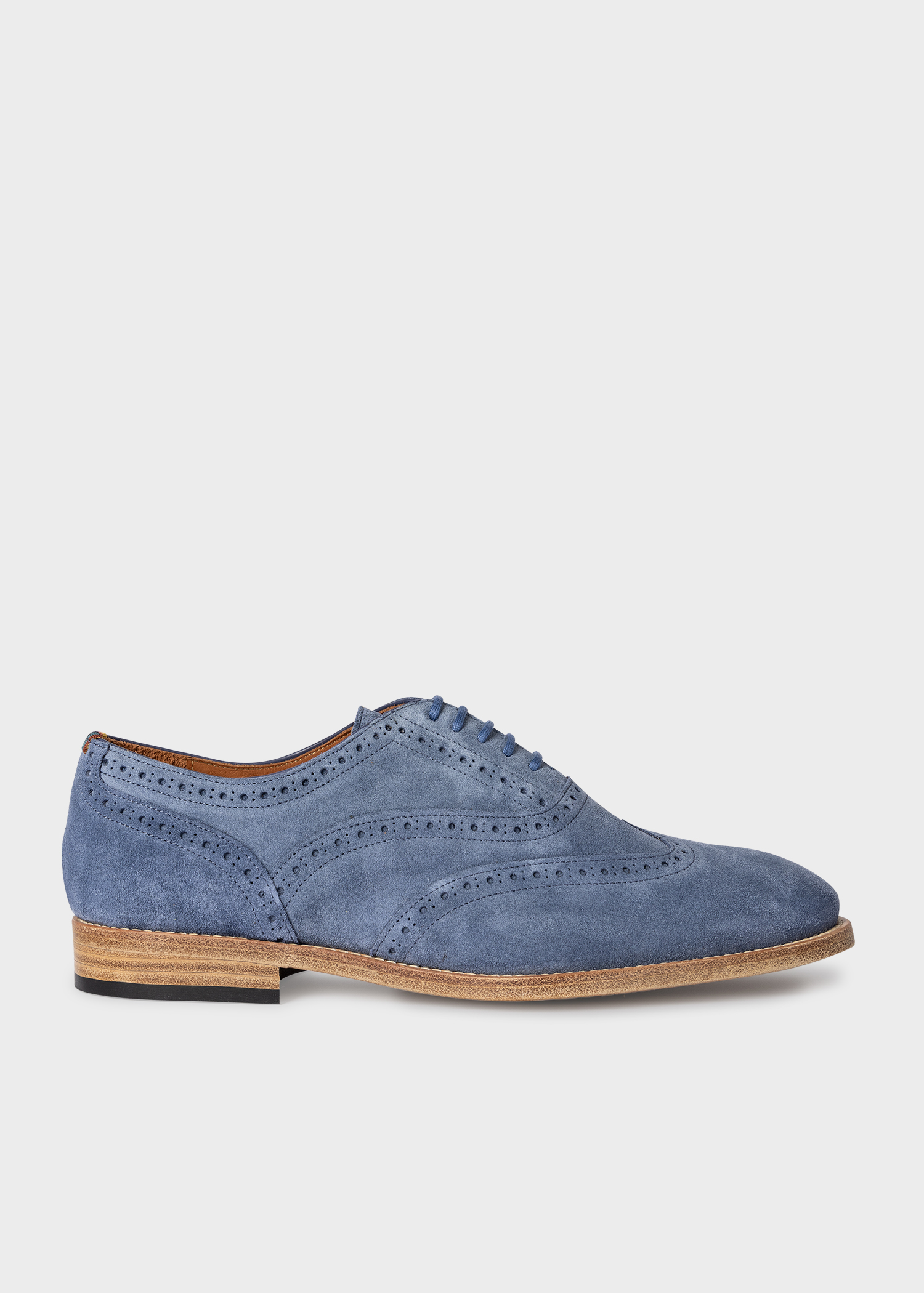 Men's Light Blue Suede 'Niccolo' Brogues