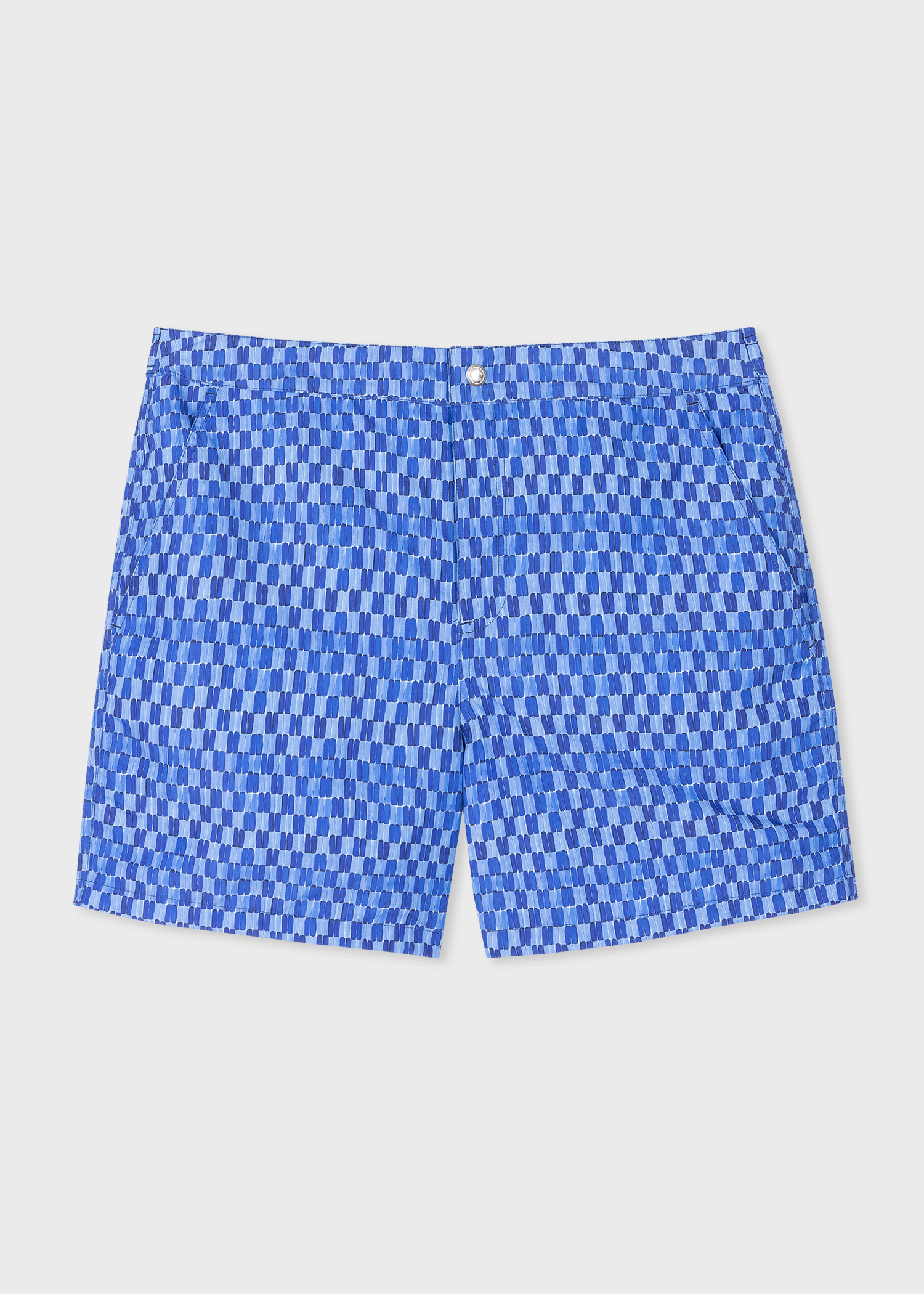 Men's Blue Geometric Print Swim Shorts Men's Blue Geometric Print Swim Shorts
