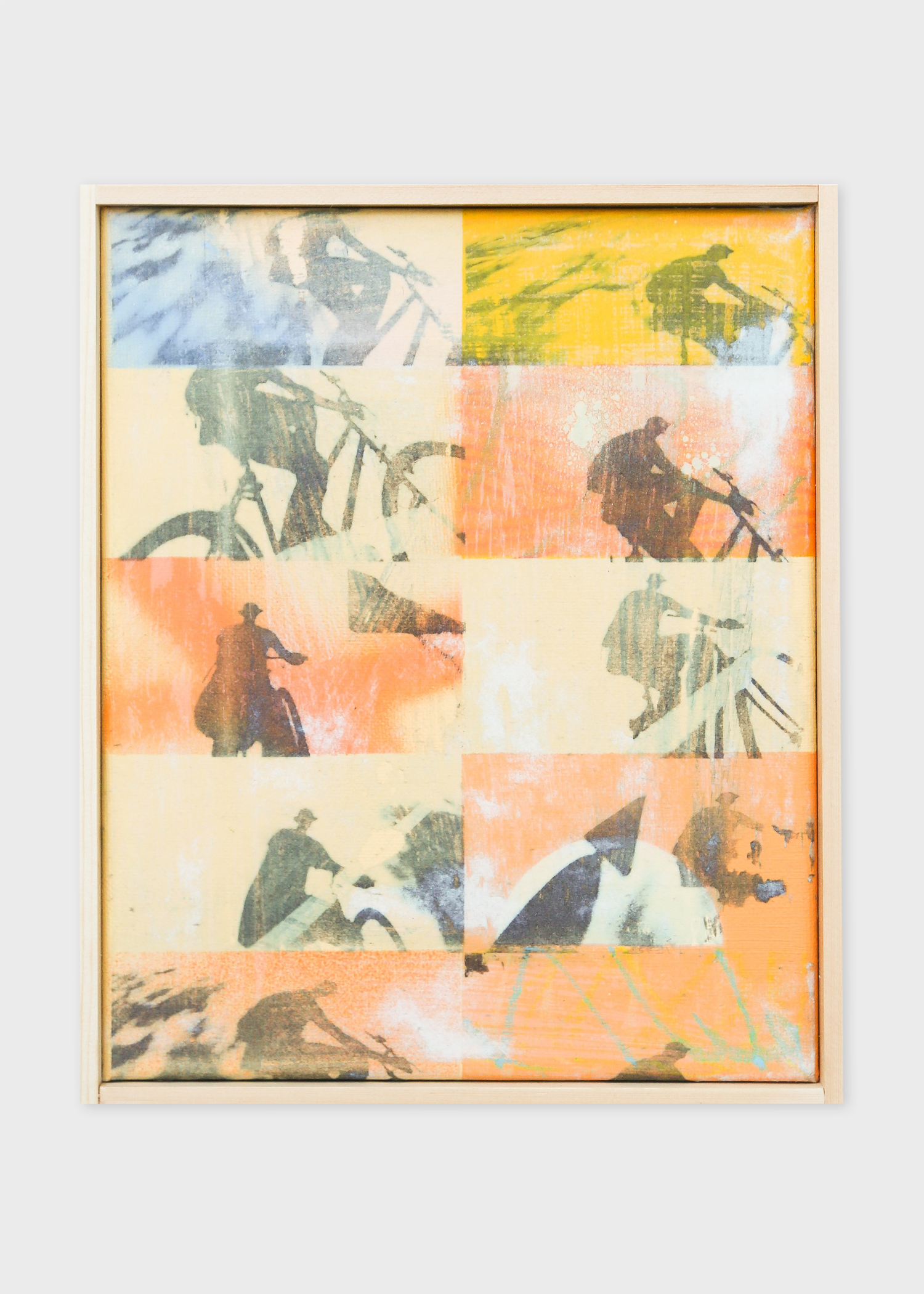 'BIKING #2' 2023, Oeuvre d'art Originale Encadrée de Harry Cartwright