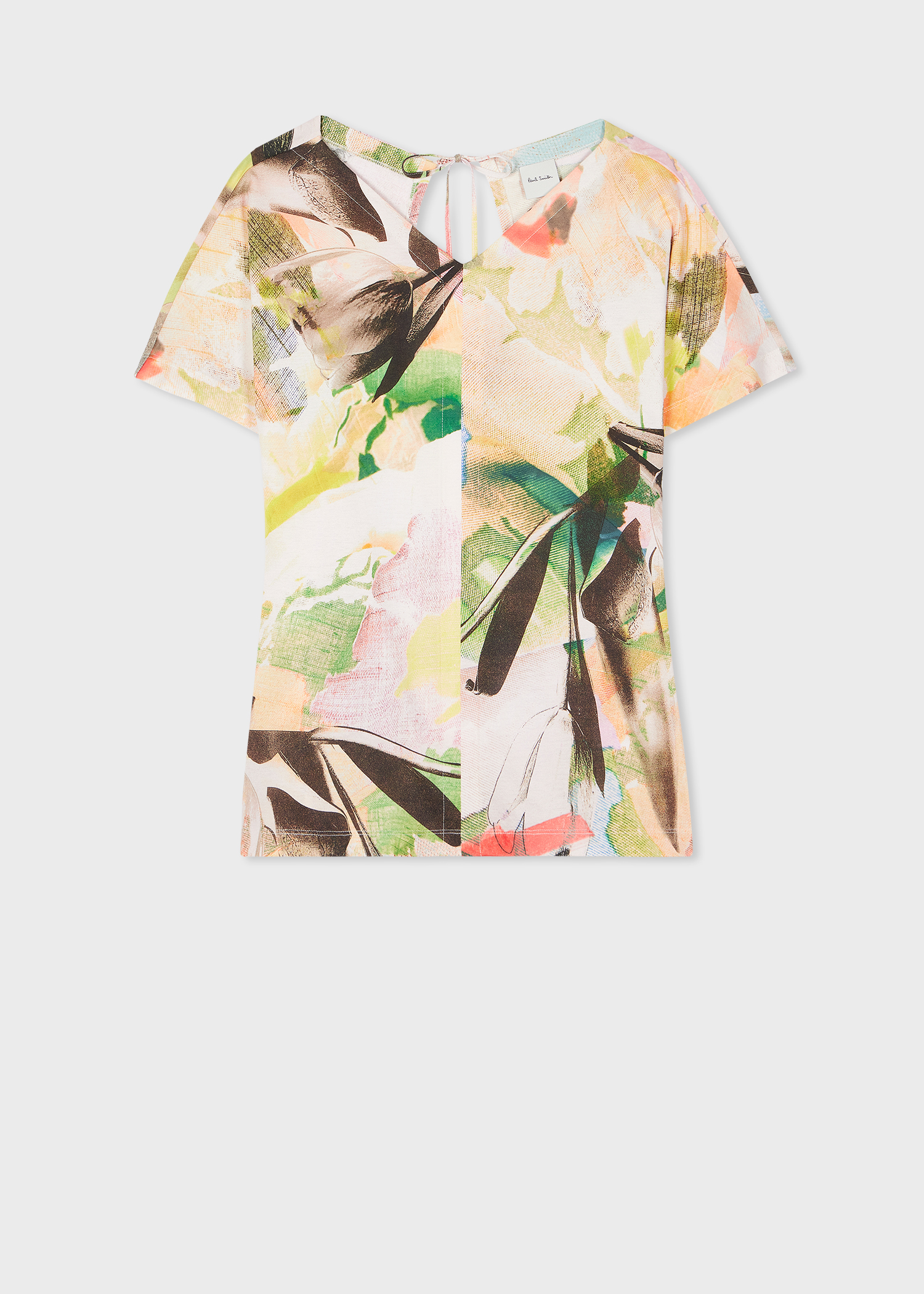 Women's 'Floral Collage' Keyhole Back Top