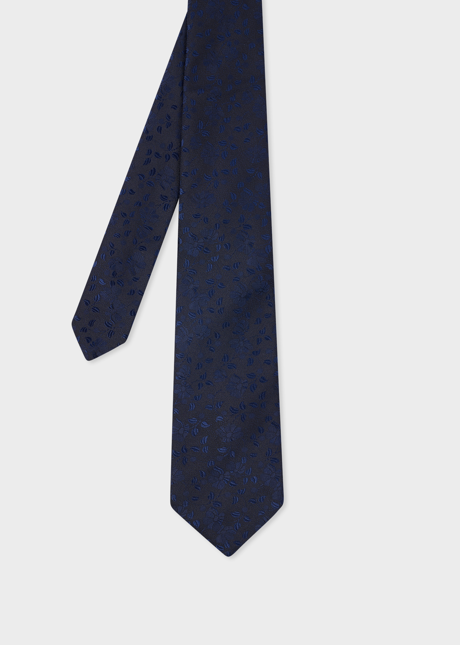 Paul Smith Navy Floral Jacquard Silk Tie | King's Cross