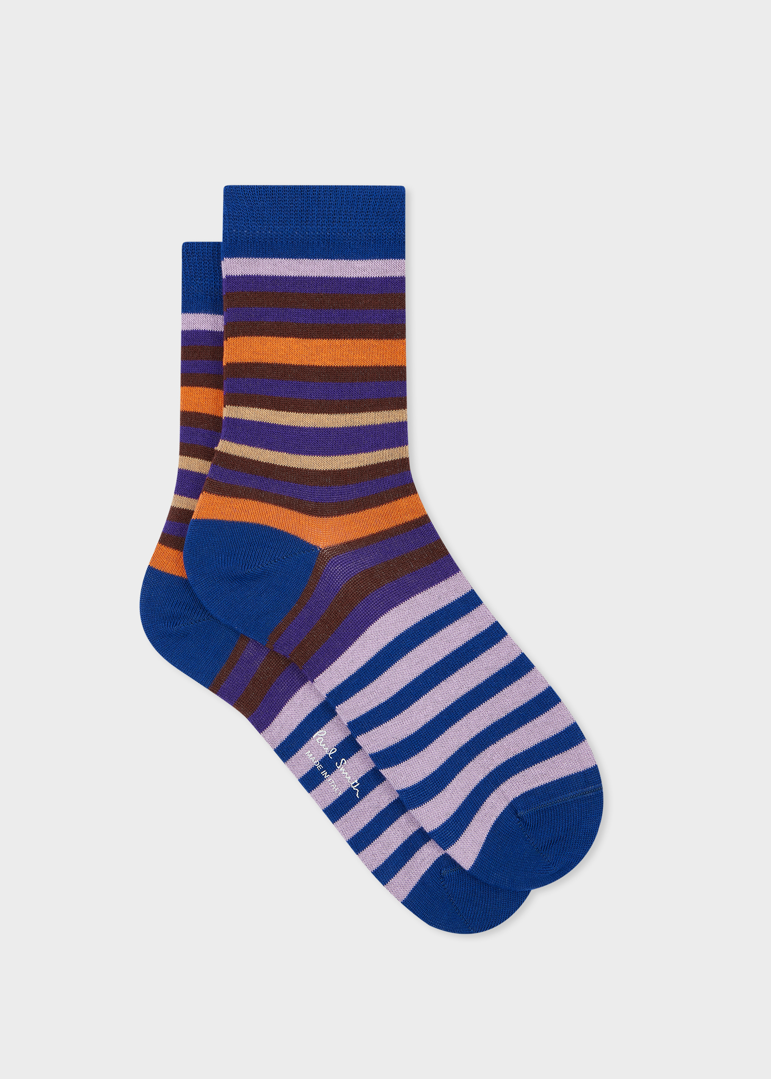 Women's Blue Multicolour Stripe Socks