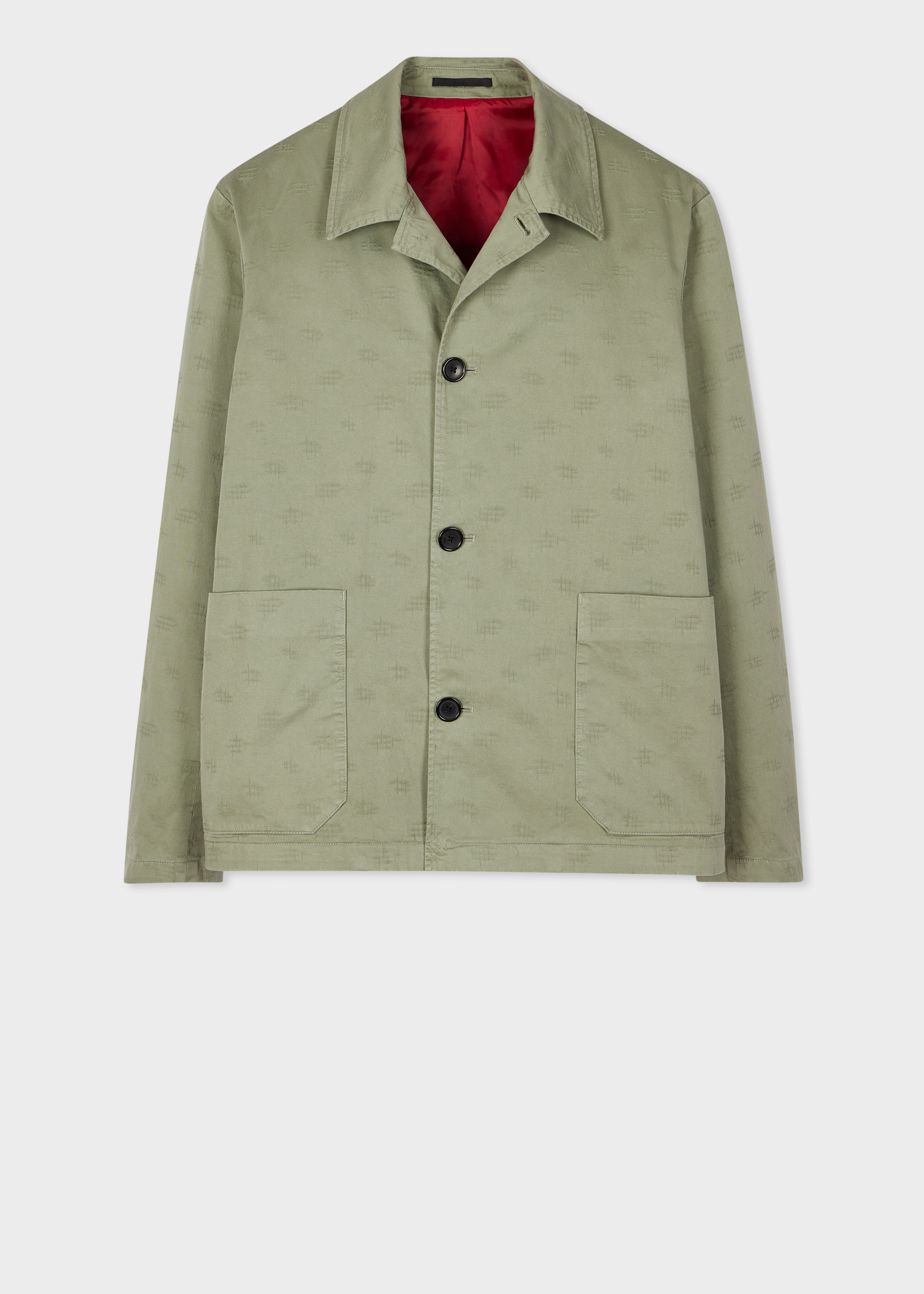 Light Green Stretch-Cotton Work Jacket