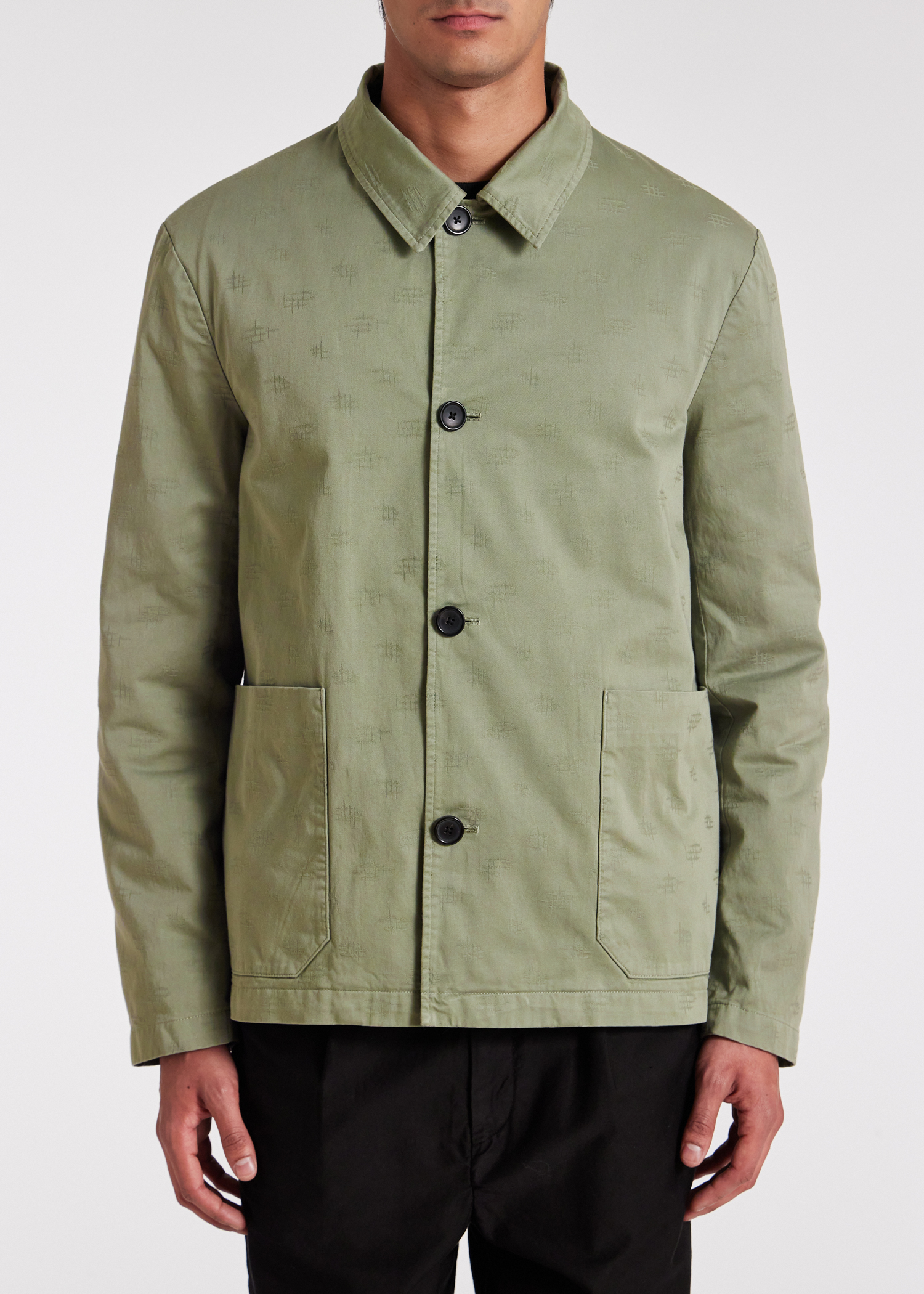 PS Paul Smith Light Green Stretch-Cotton Work Jacket | King's Cross