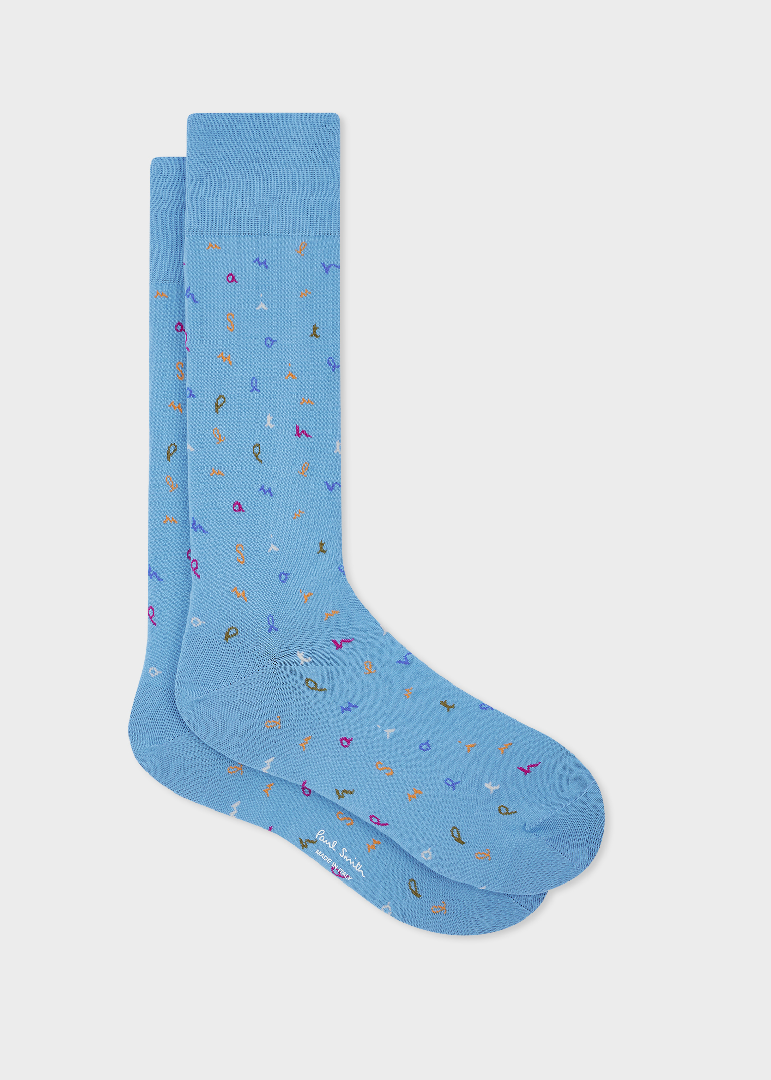 Men's Blue 'Letters' Socks