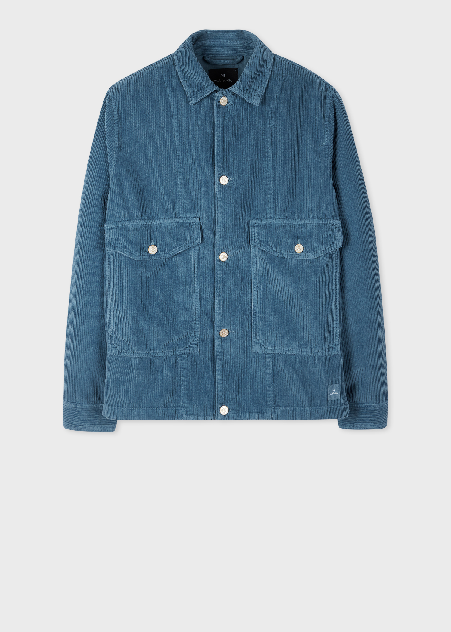 Dark Blue Organic Cotton Corduroy Overshirt