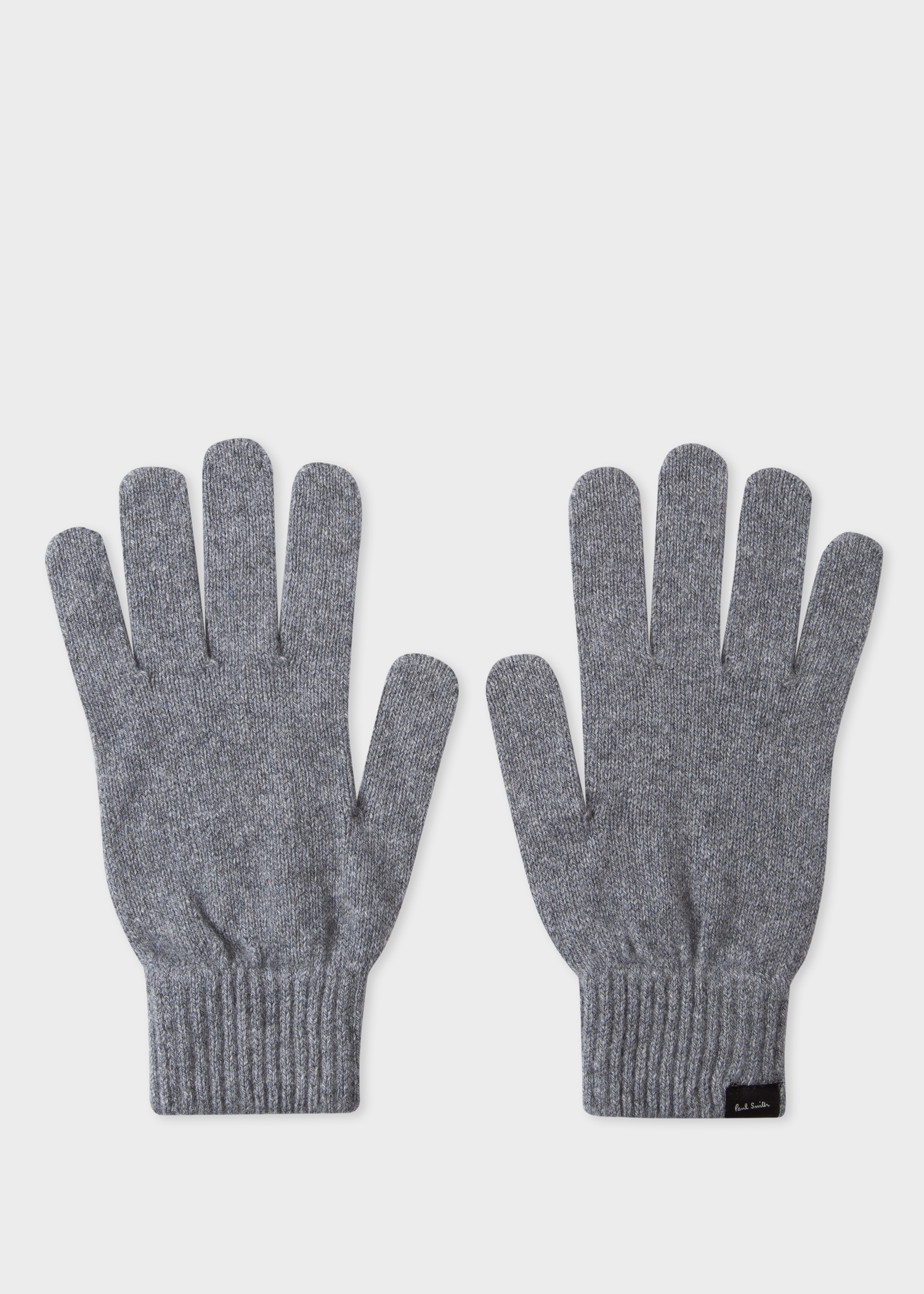 Men's Grey Cashmere And Merino Wool Gloves