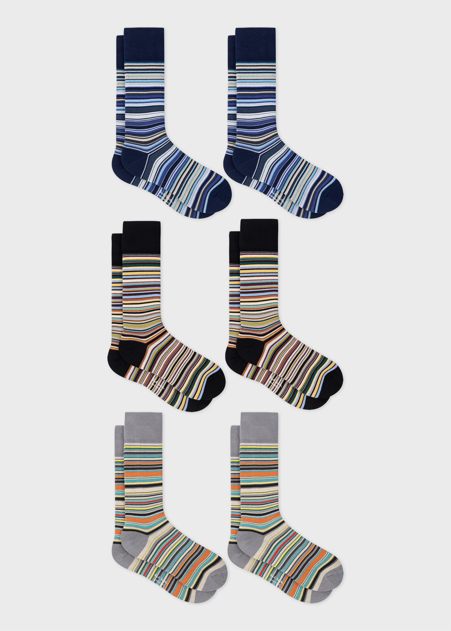 'Signature Stripe' Socks Six Pack