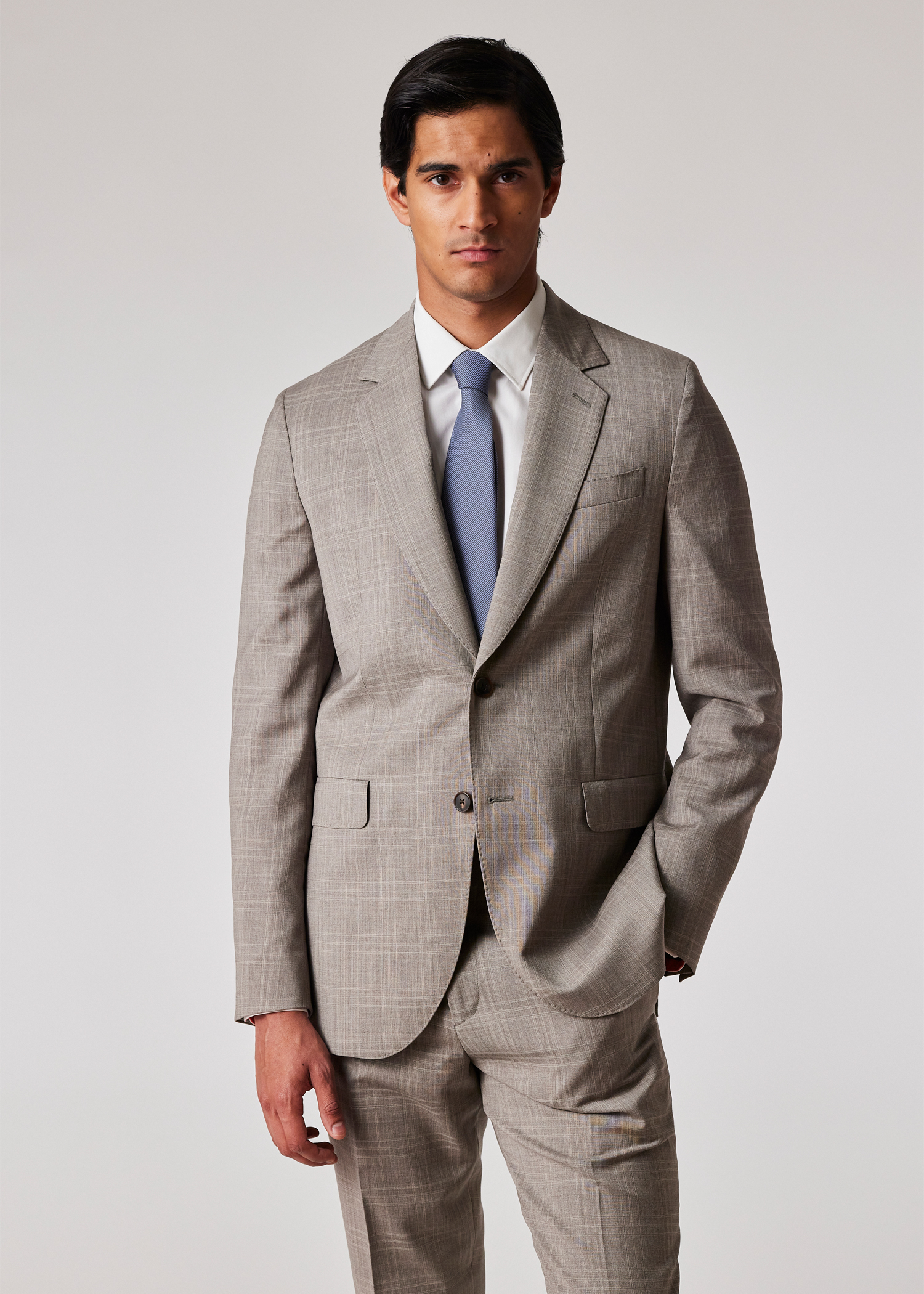 Paul Smith The Bloomsbury - Easy-Fit Grey Check Wool Suit | King's Cross