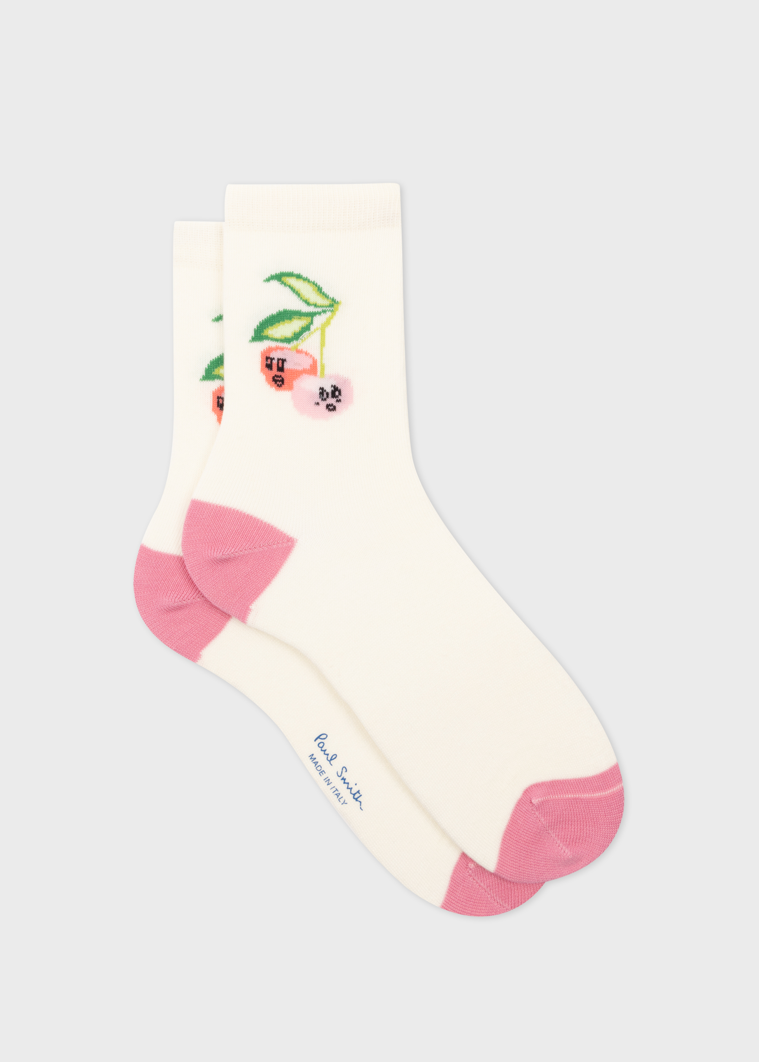 Paul Smith Women's Cream 'Cherry' Socks | King's Cross