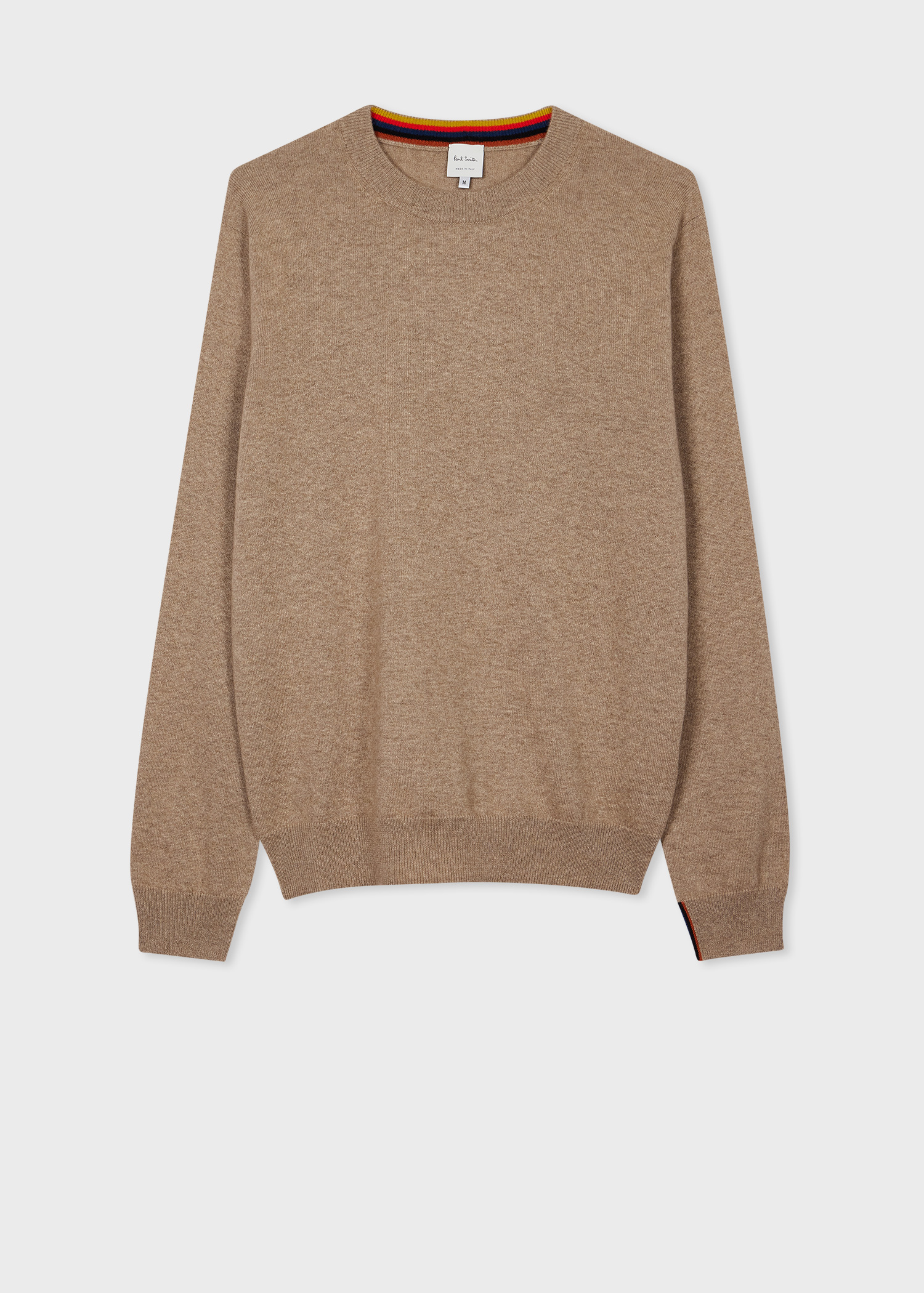 Men's Oatmeal Cashmere Crew Neck Sweater