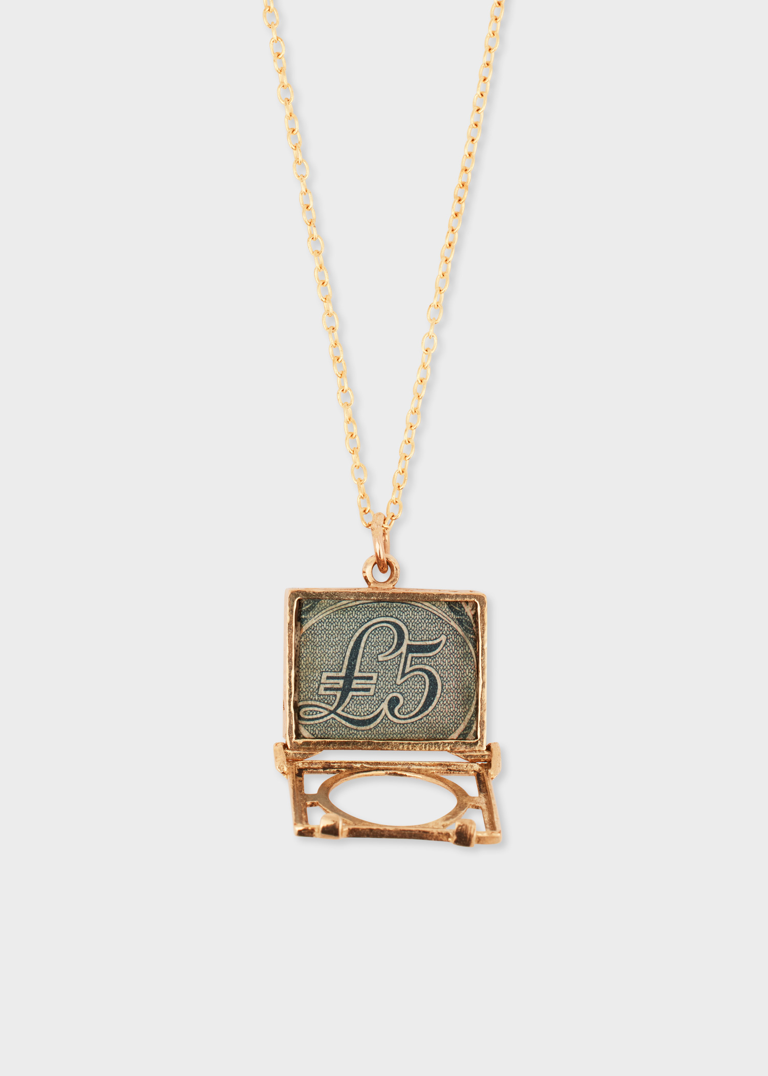 'Articulated Mad Money Five Pound Note' Gold Necklace by Baroque Rocks ...