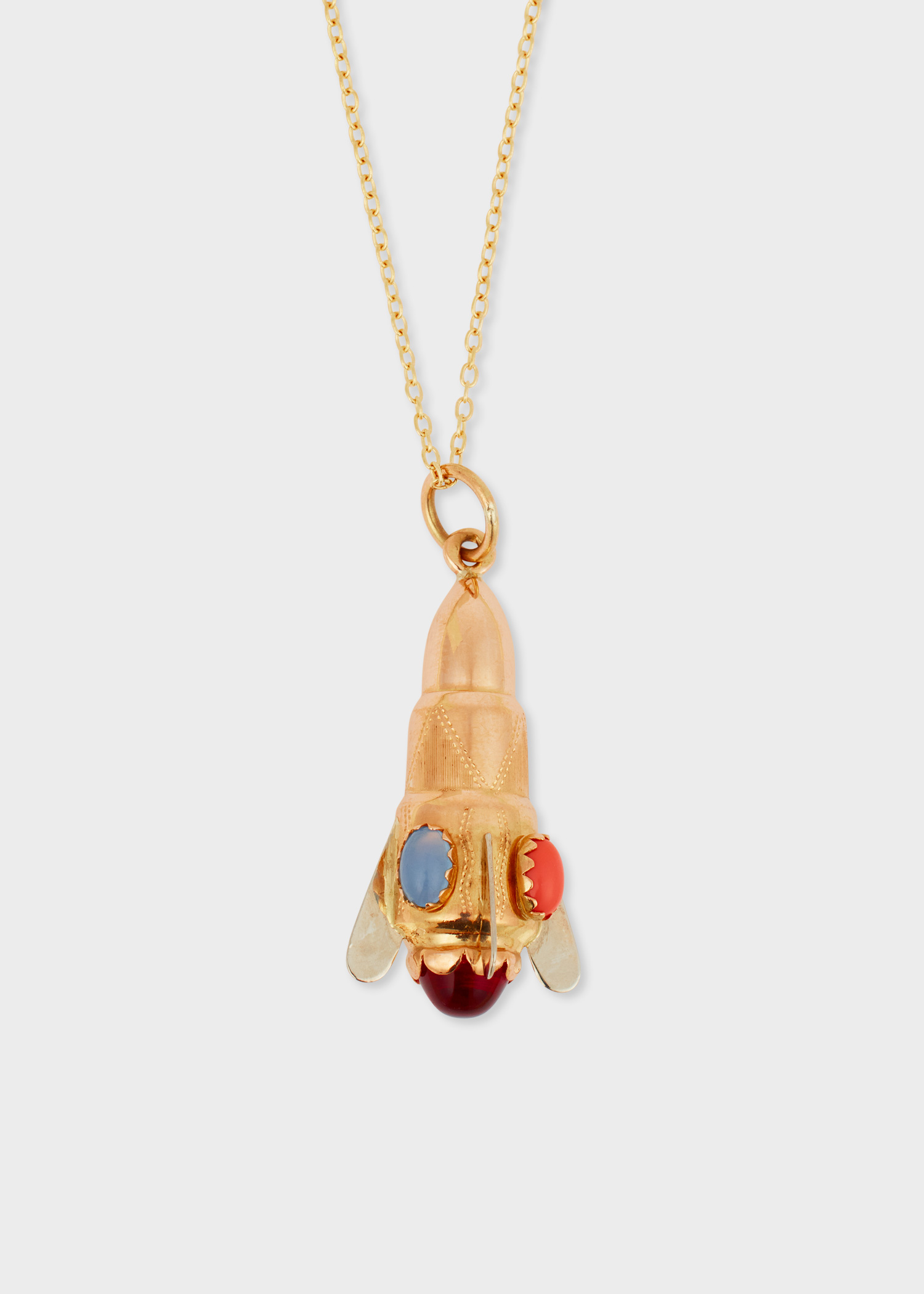 Bejewelled Rocket Gold Necklace by Baroque Rocks