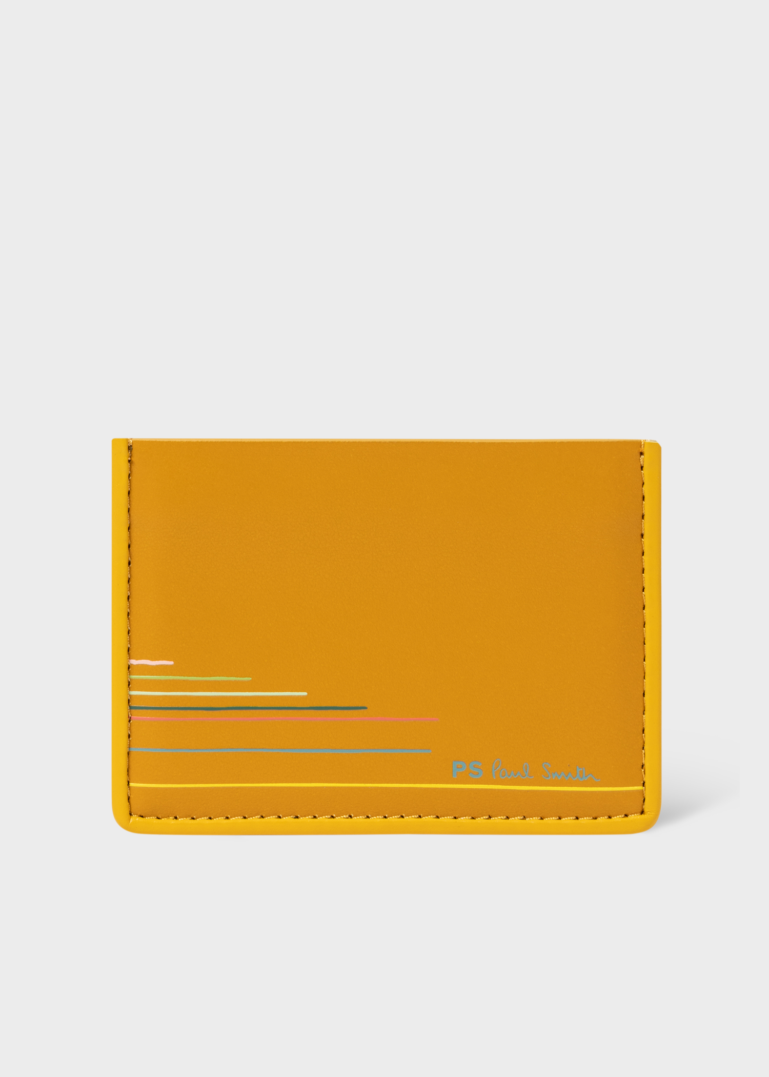 Yellow Leather Credit Card Holder