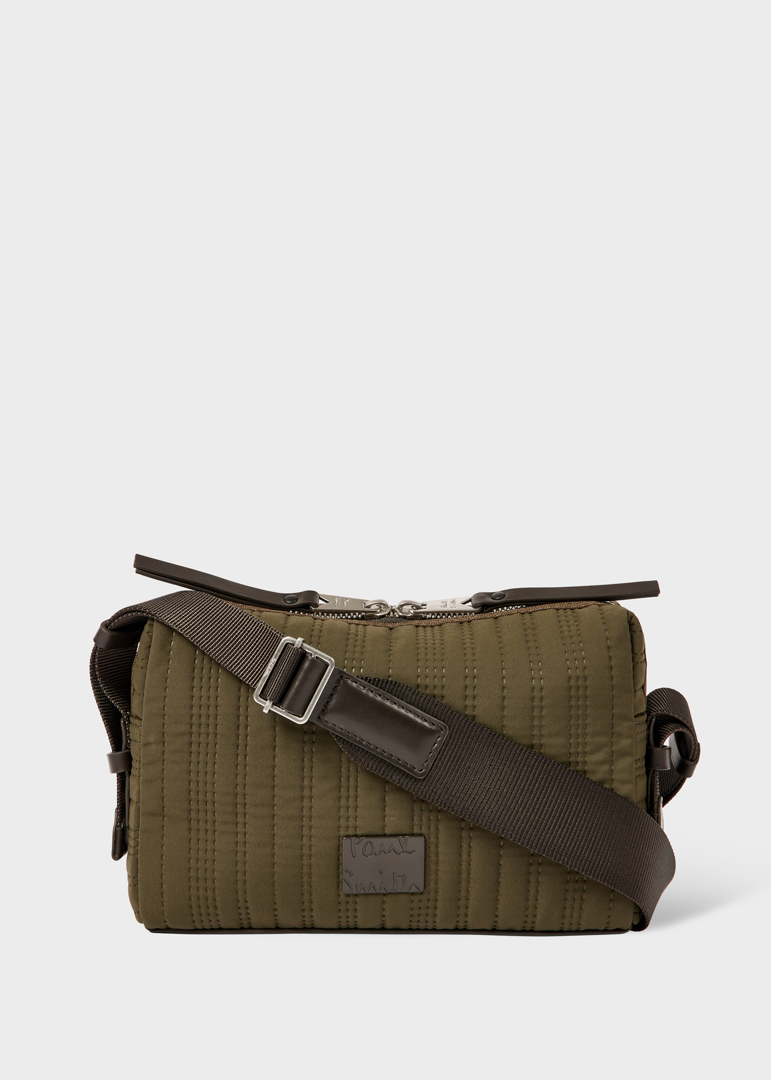 Khaki Quilted Camera Bag