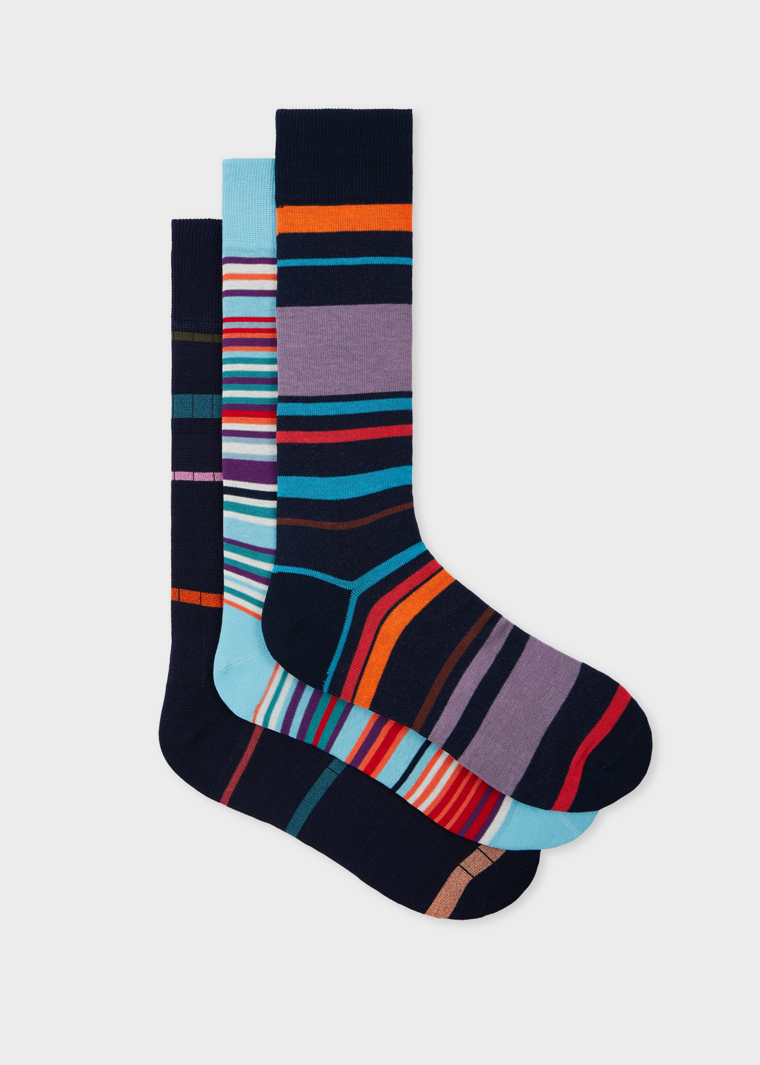 Men's Multi Stripe Socks Three Pack