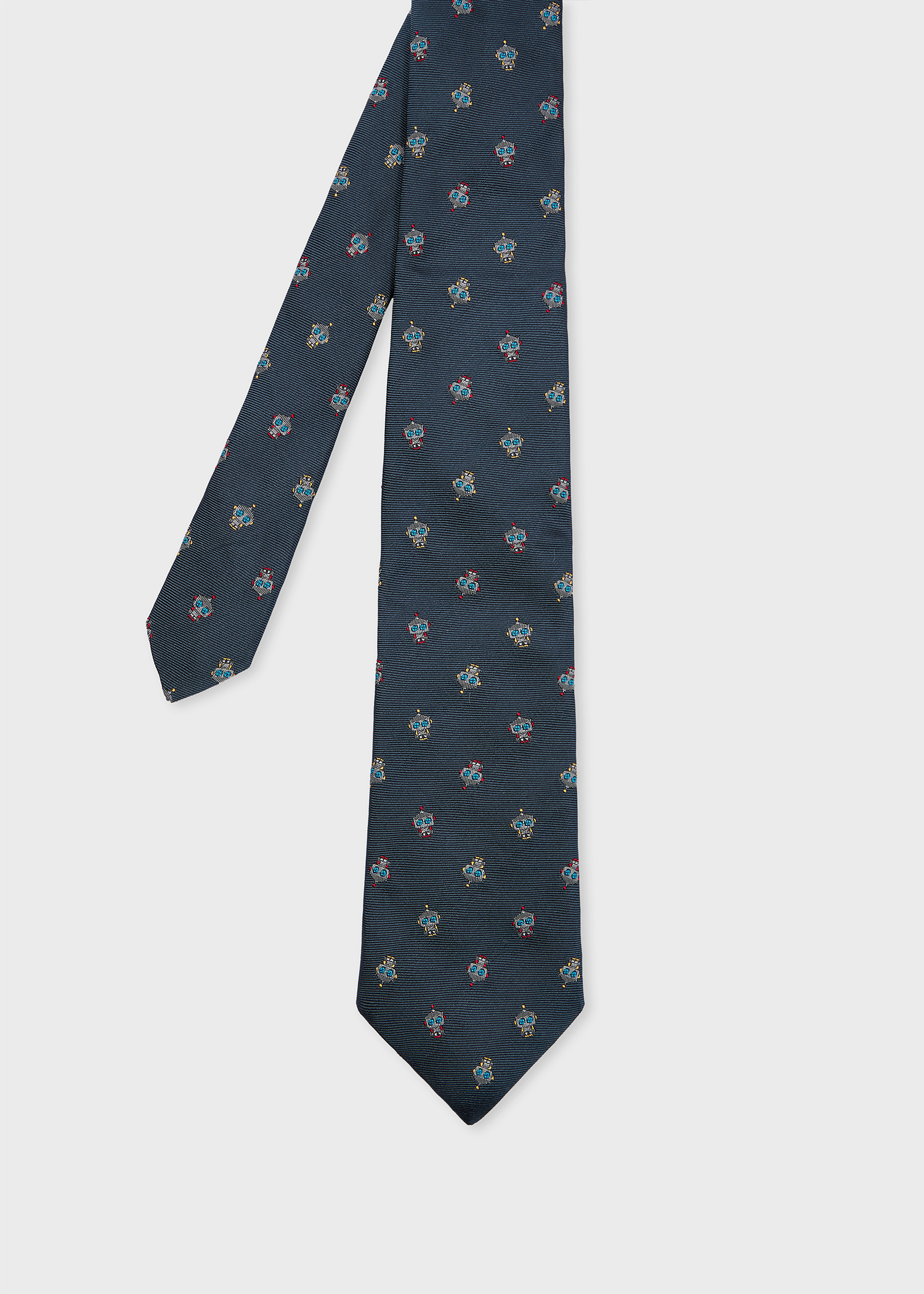 Navy Silk 'Robot' Tie