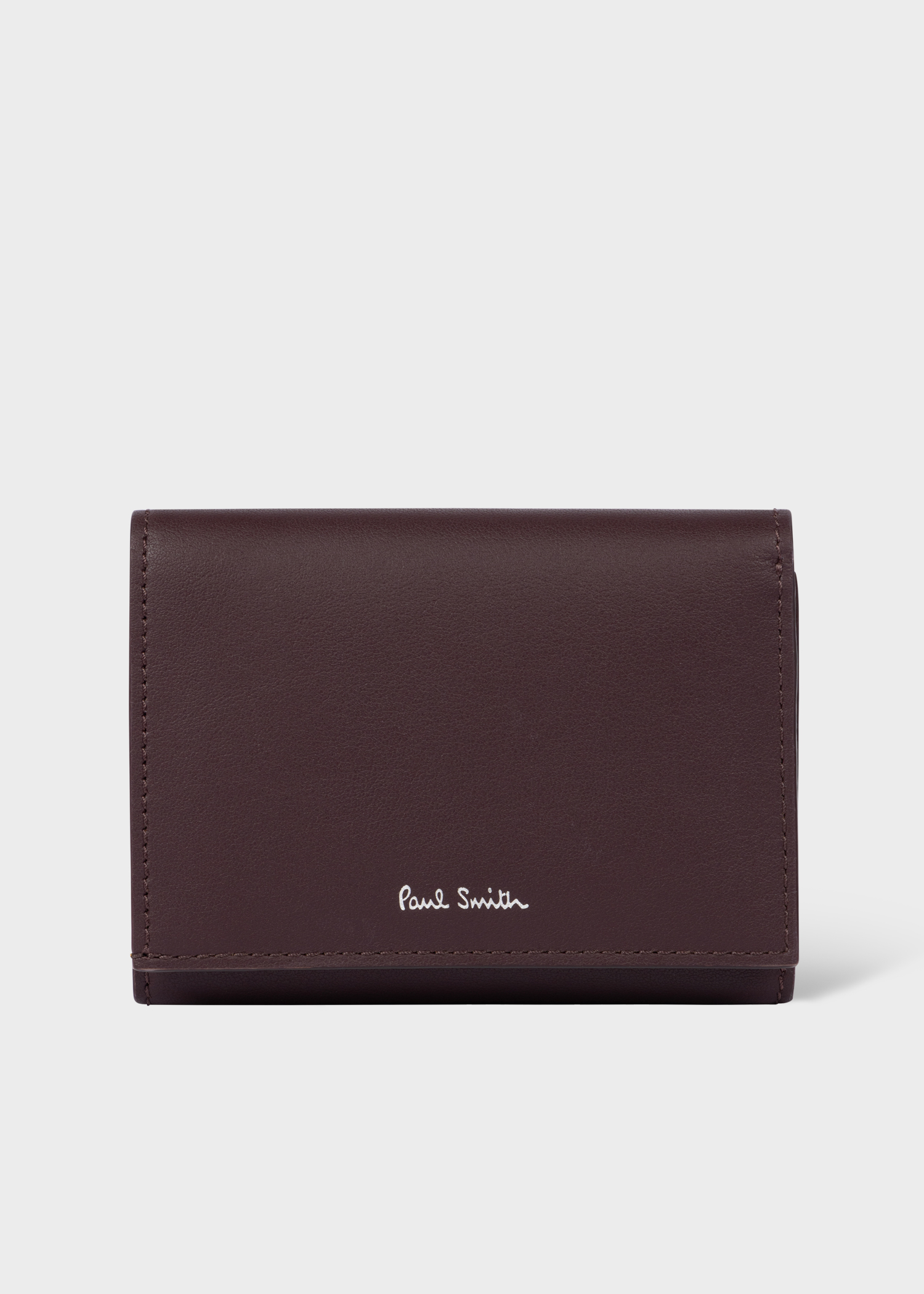 Burgundy Leather Tri-Fold Purse