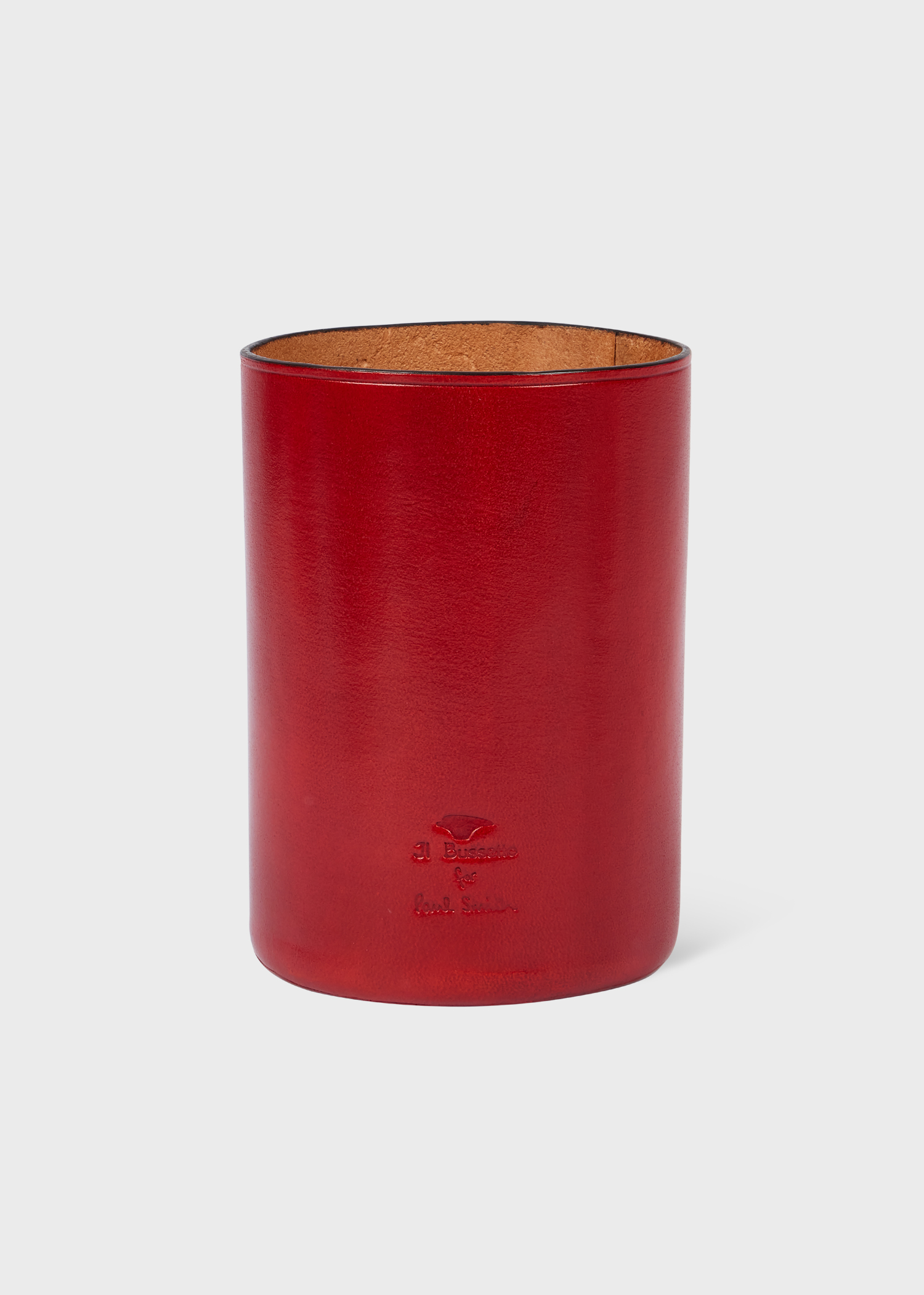 Il Bussetto for Paul Smith - Coral Red Leather Pen Cup