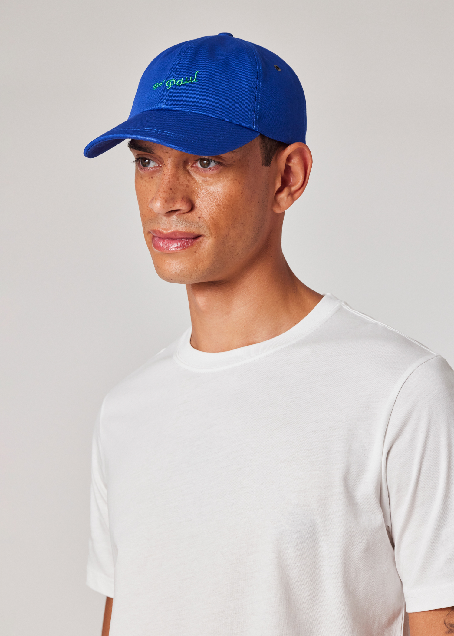 Blue 'Bar Paul' Embroidered Cap