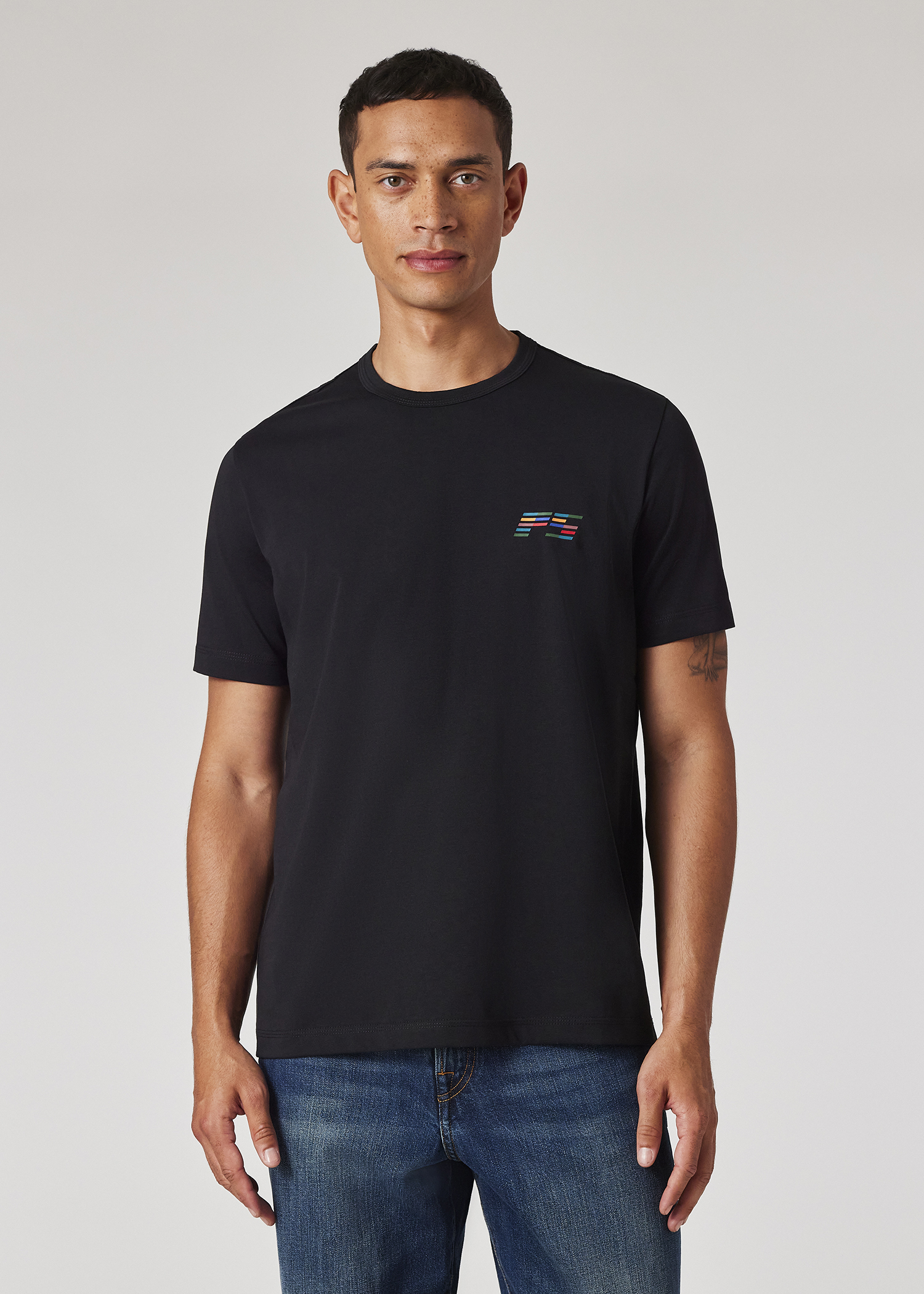 Men's Black PS Tilt Logo T-Shirt