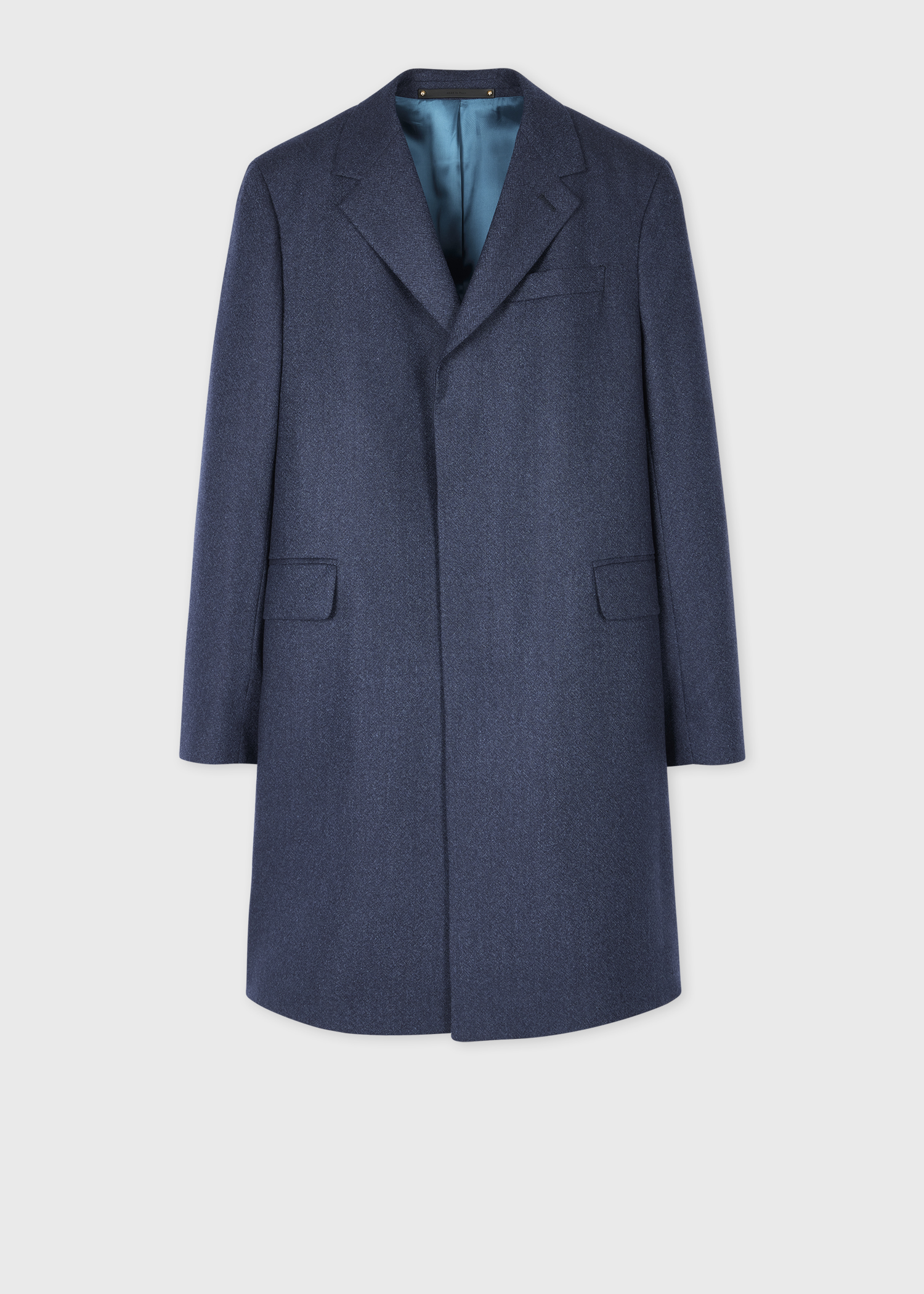 Men's Dark Blue Capolavoro Tweed Overcoat