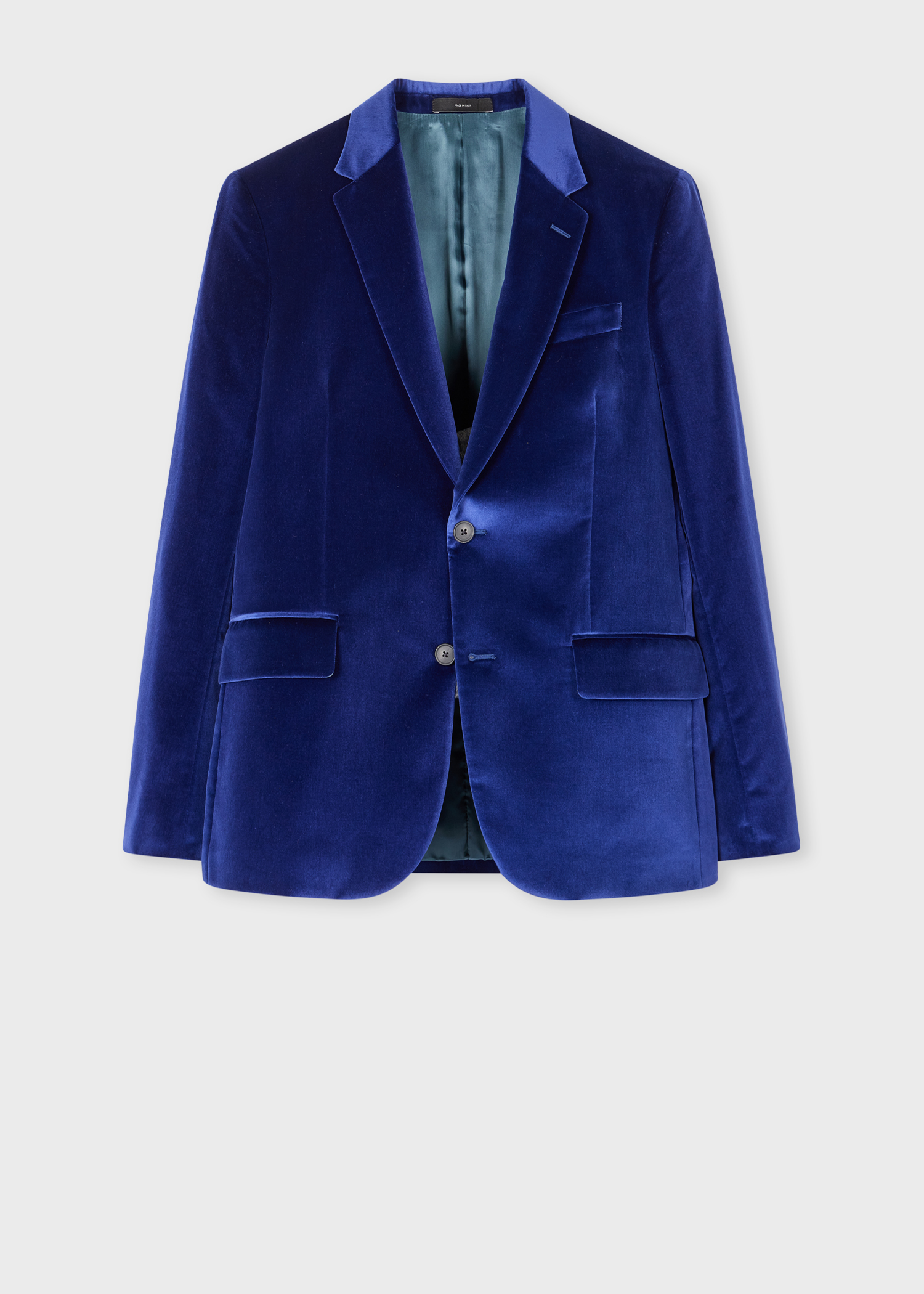 The Soho - Tailored-Fit Indigo Velvet Blazer