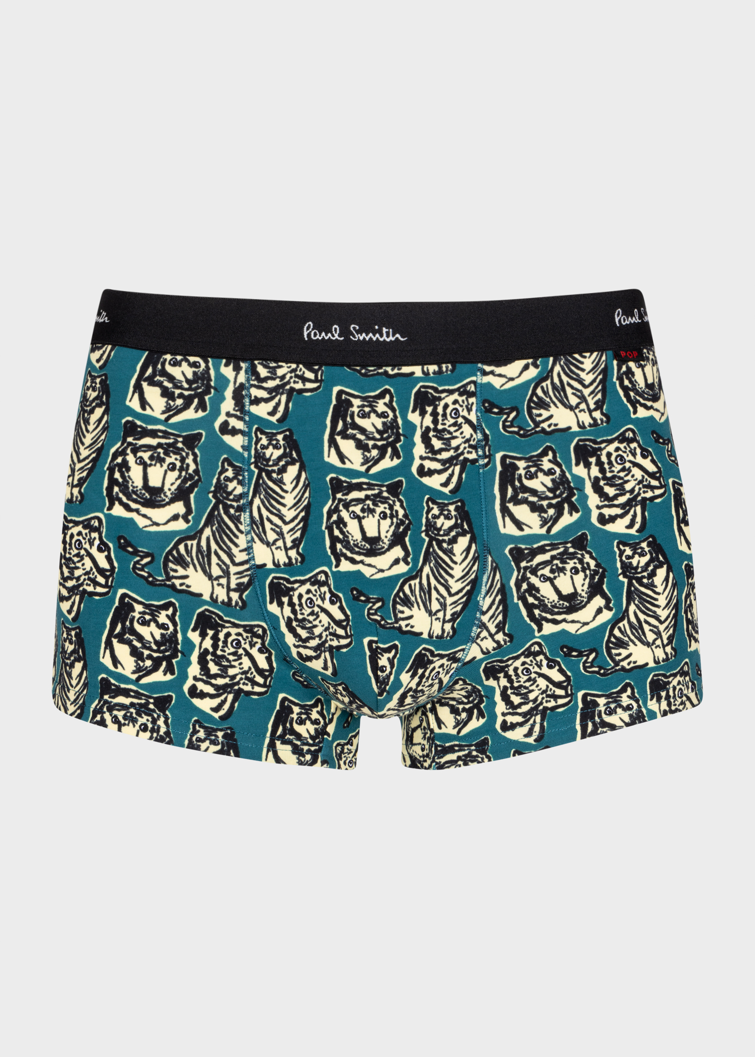 Teal 'Tiger' Print Boxer Briefs