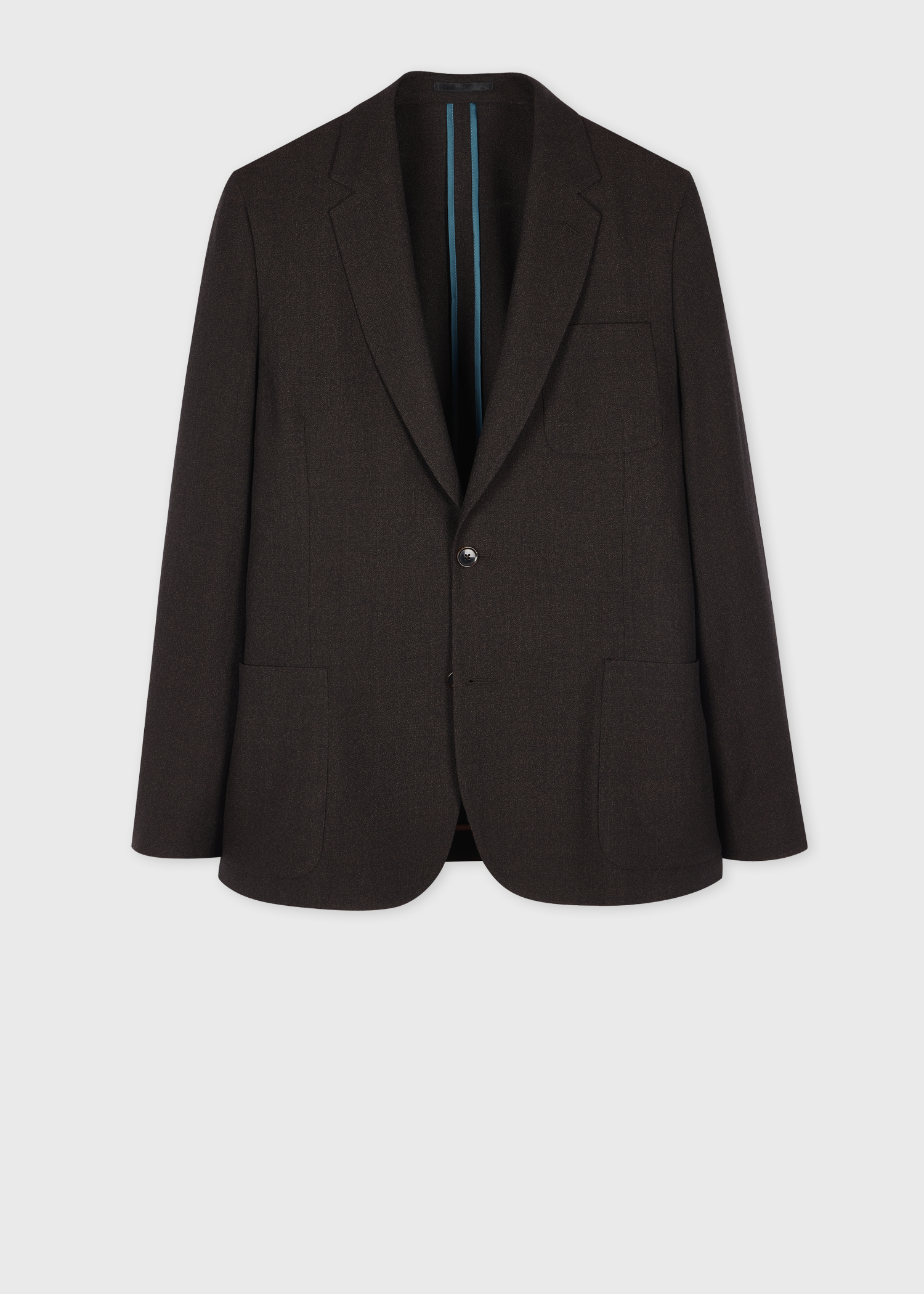 Brown Unlined Patch Pocket Blazer