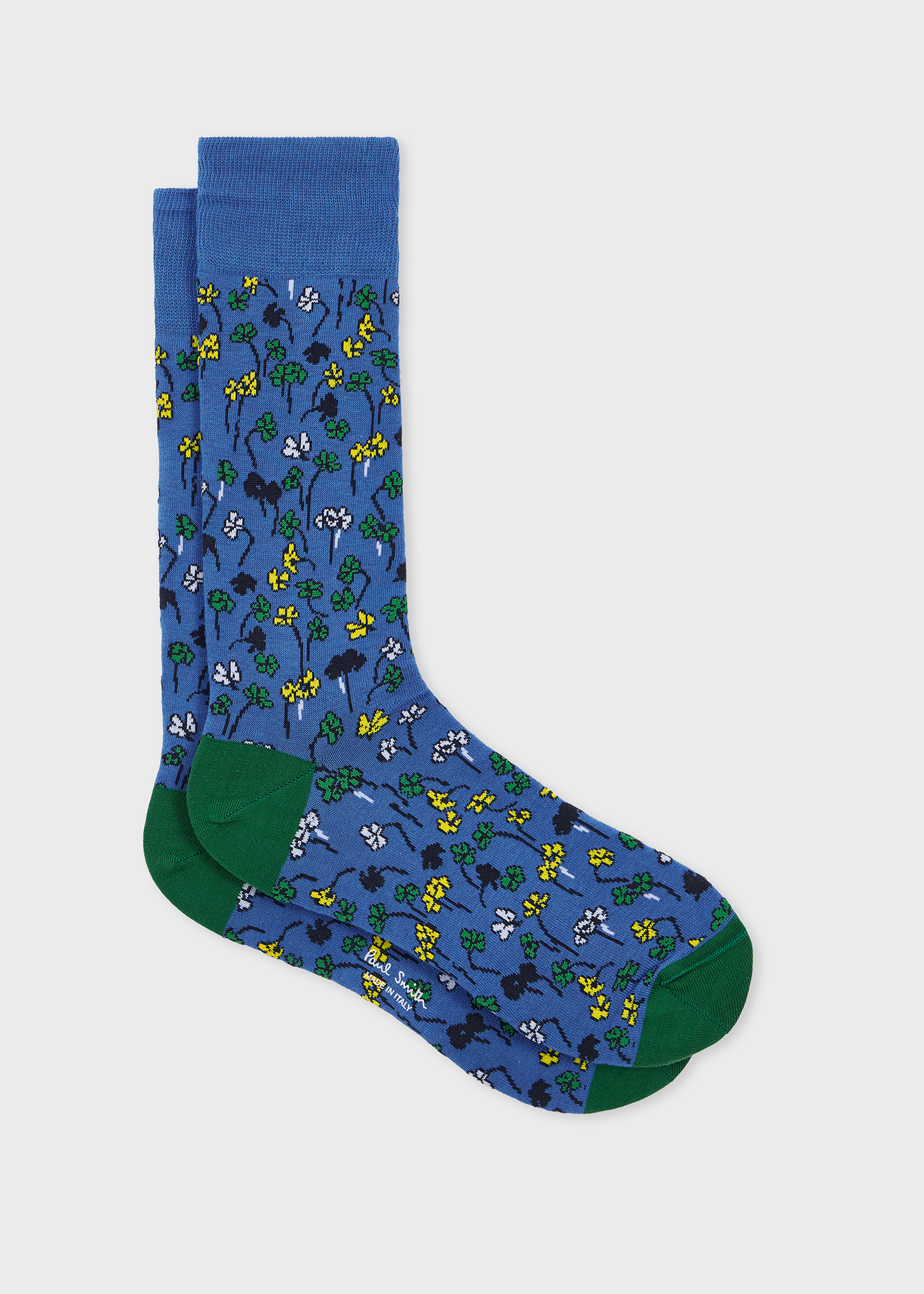 Blue Multicolour Floral Socks