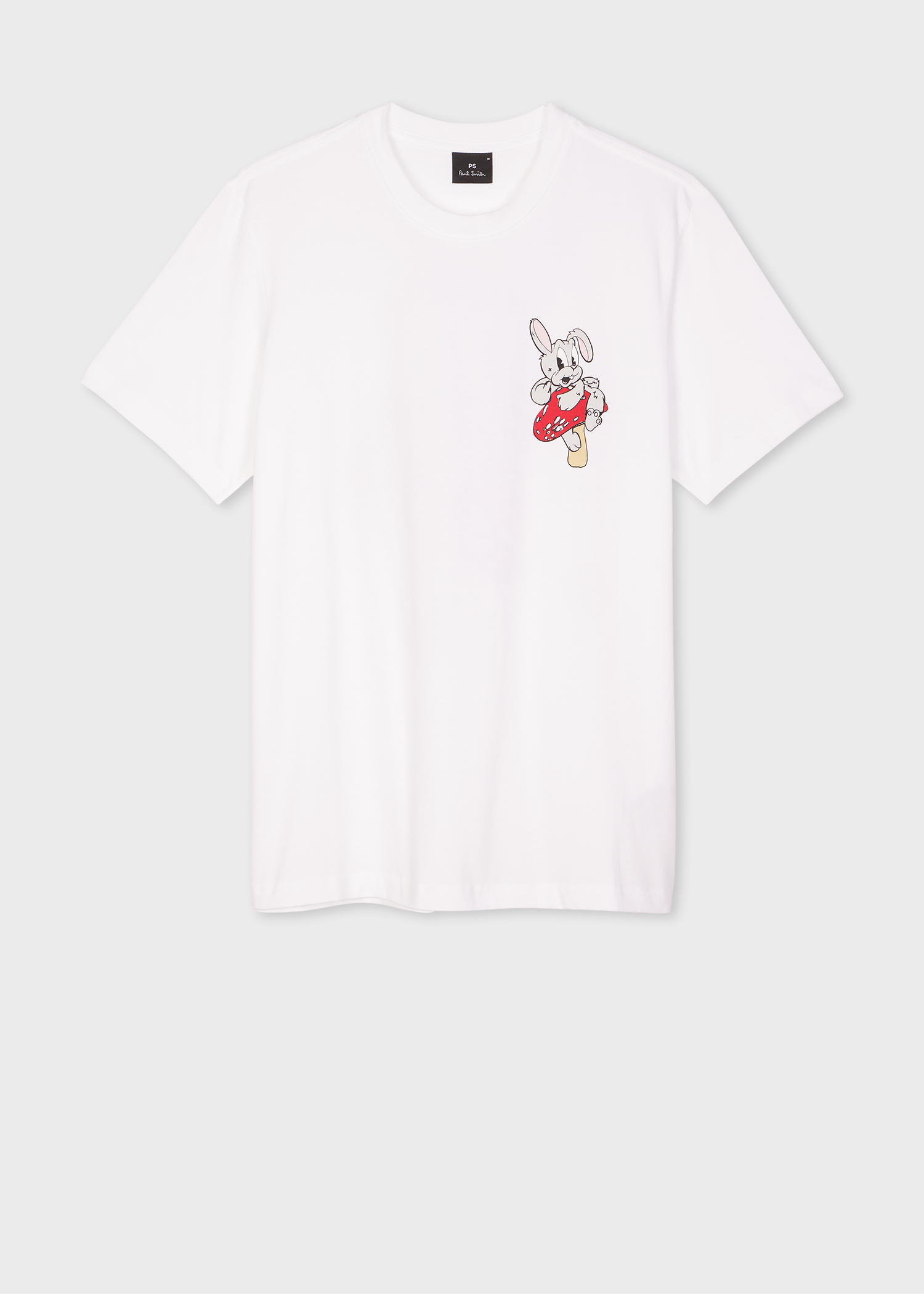 White 'Rabbit' Print T-Shirt